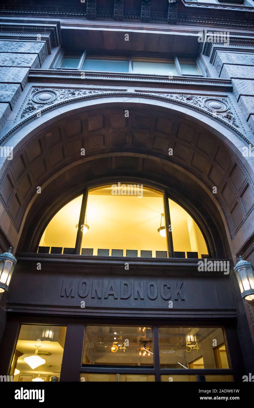 Monadnock Building, designed by the firm of Burnham & Root and built ...