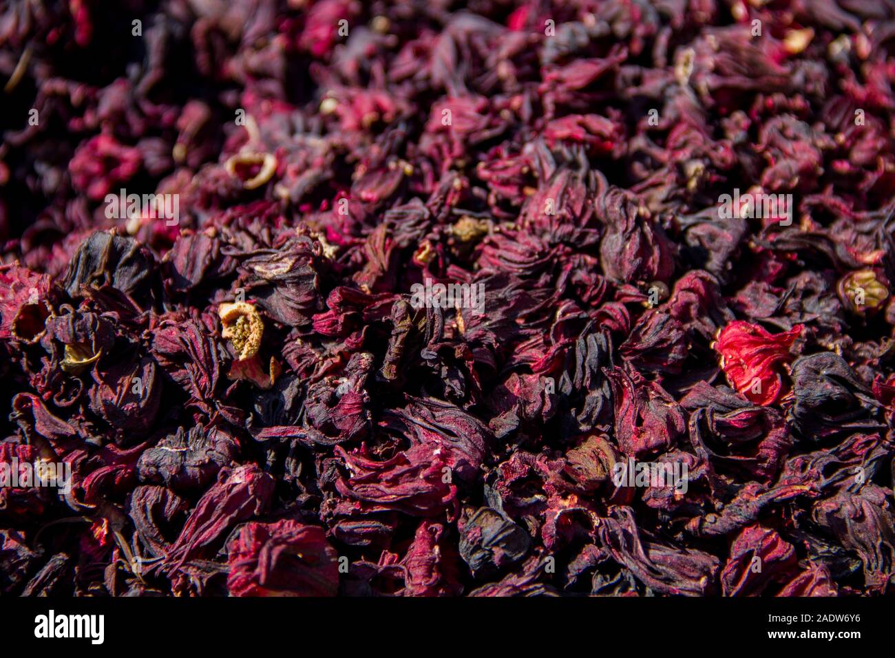 Hibiscus tea in an oriental Egyptian bazaar looks like a backdrop Stock ...