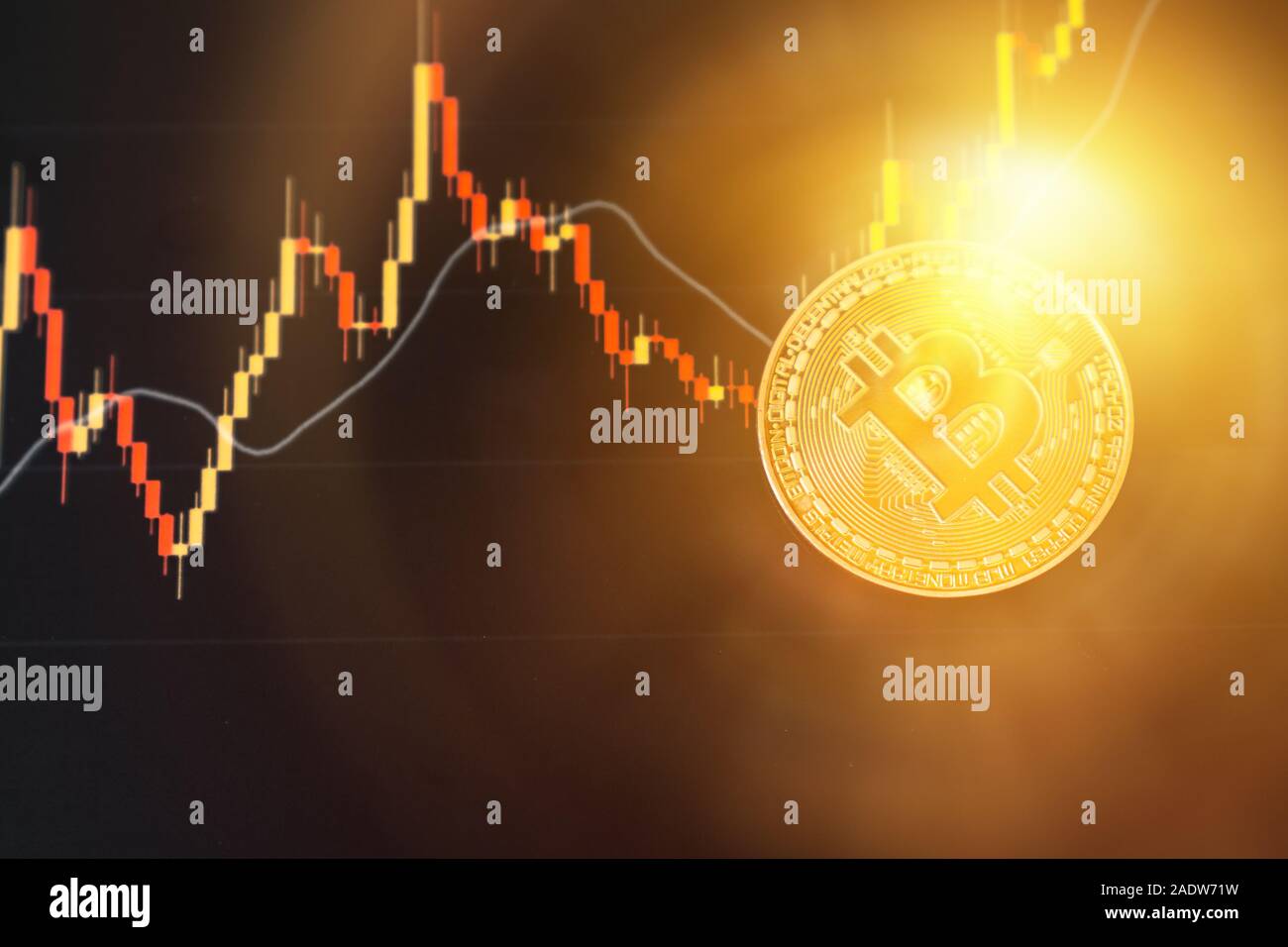 Bitcoin chart . Cryptocurrency is the currency of the future Stock ...