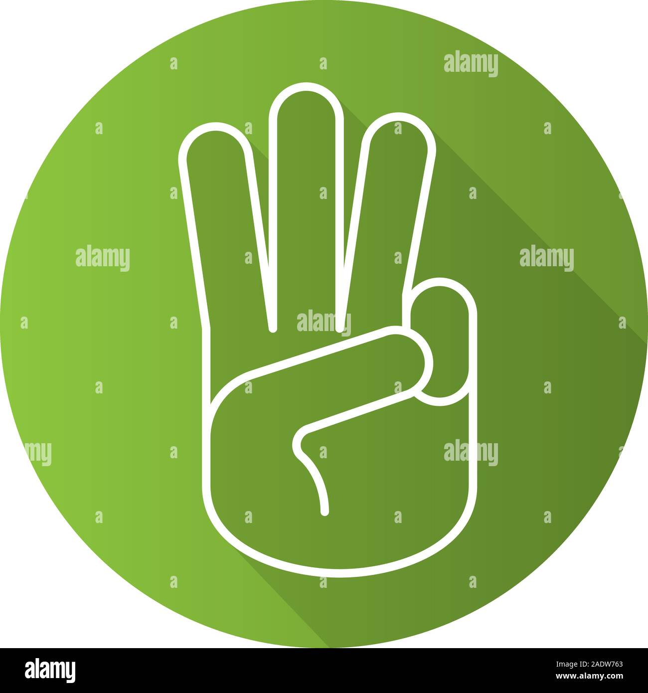 Three fingers shadow Stock Vector Images - Alamy