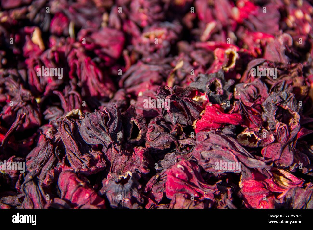 Hibiscus tea in an oriental Egyptian bazaar looks like a backdrop Stock ...