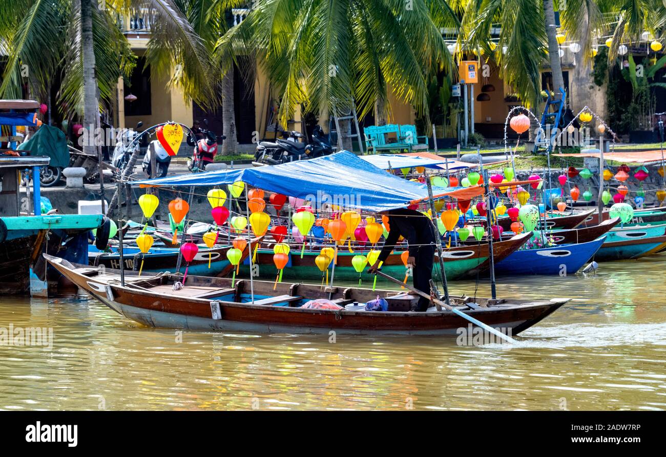 Lantern Boats Hoi An Vietnam Stock Photo - Alamy