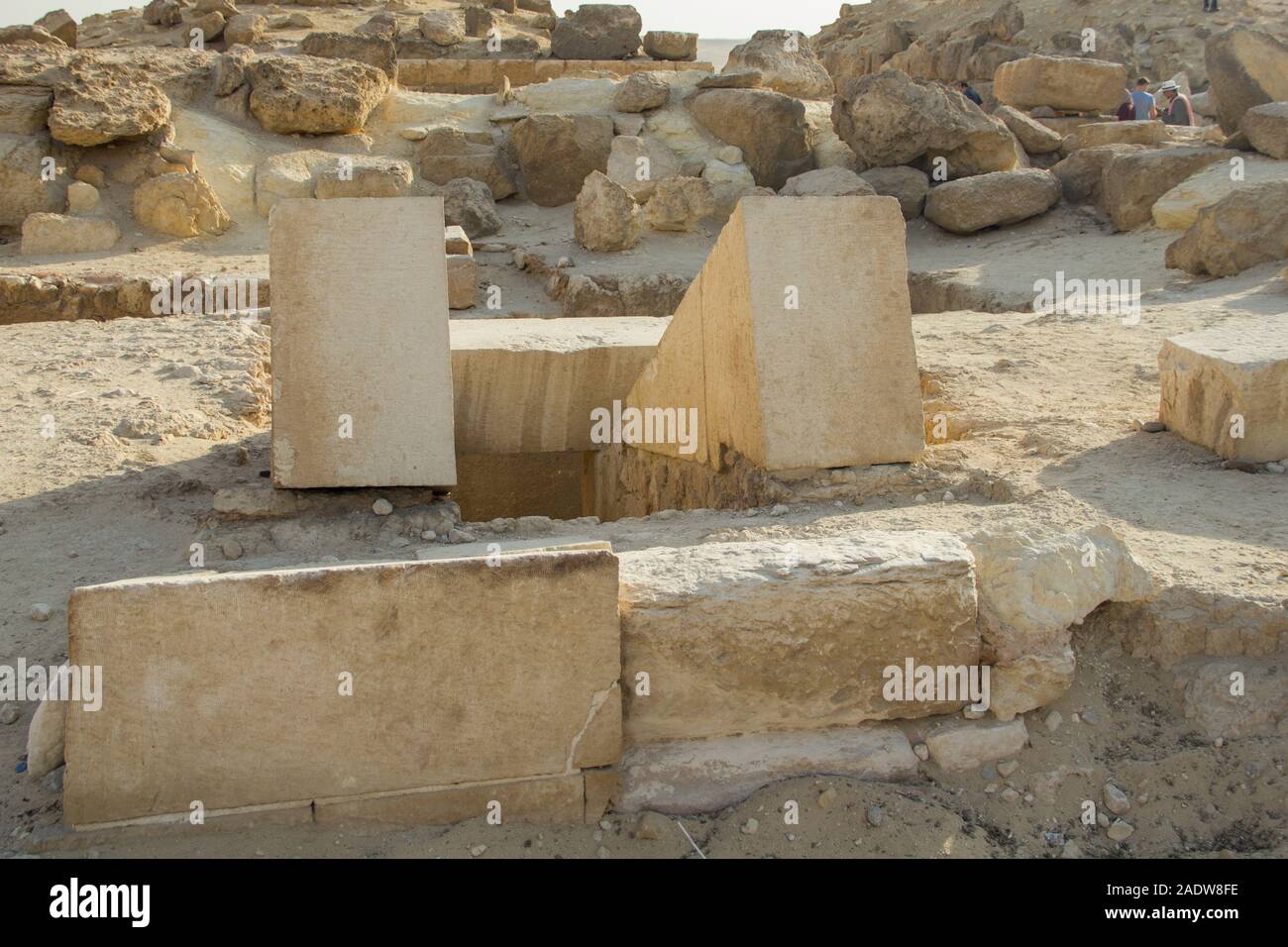 egyptian pyramid ruins stones of mystery built Stock Photo - Alamy
