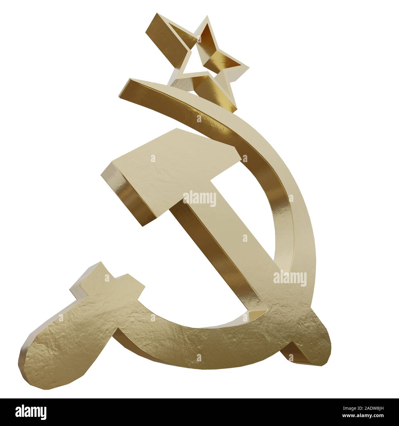 3d rendering of a USSR gold icon on white background Stock Photo - Alamy