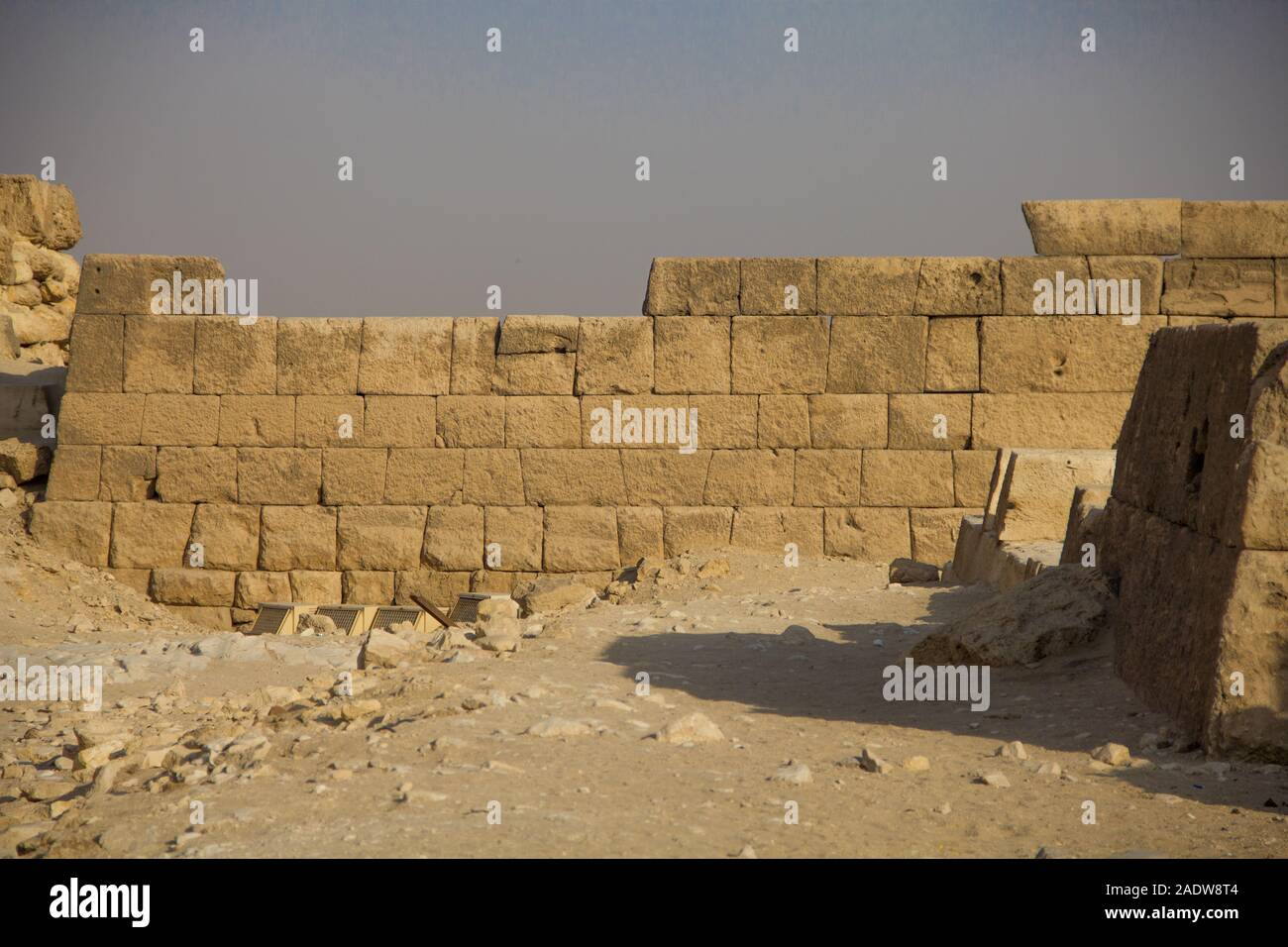 egyptian pyramid ruins stones of mystery built Stock Photo - Alamy