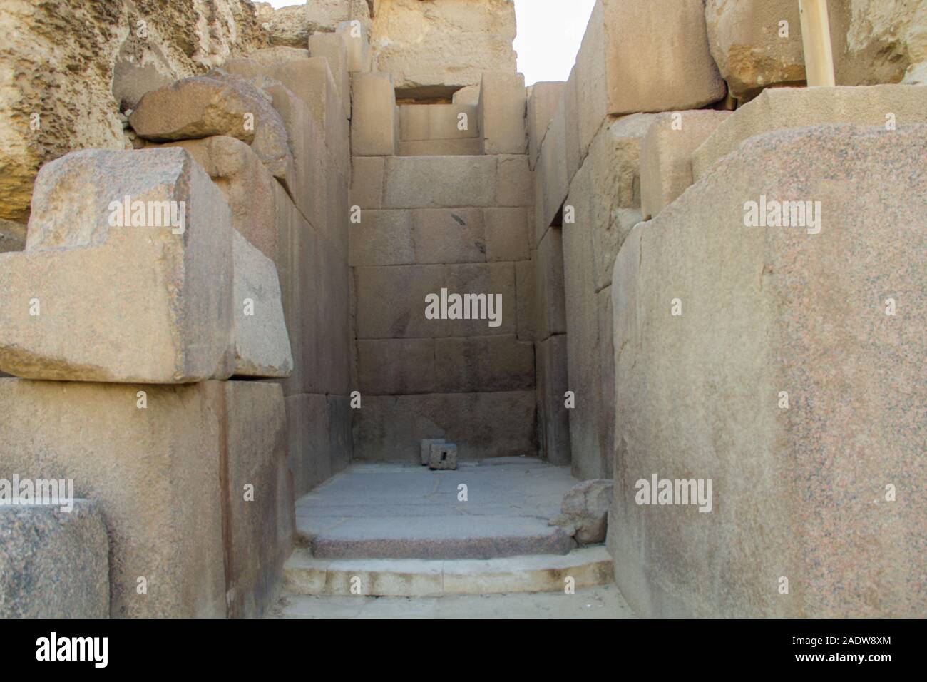 egyptian pyramid ruins stones of mystery built Stock Photo - Alamy
