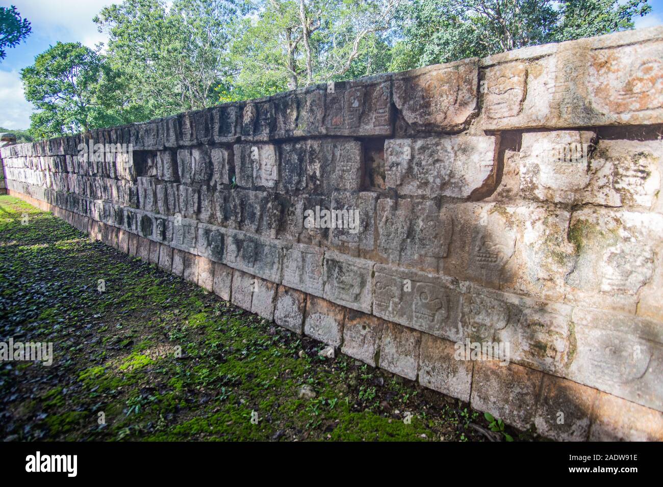 Maya Engravings in the Ruins of Chichen Itza Stock Photo - Alamy