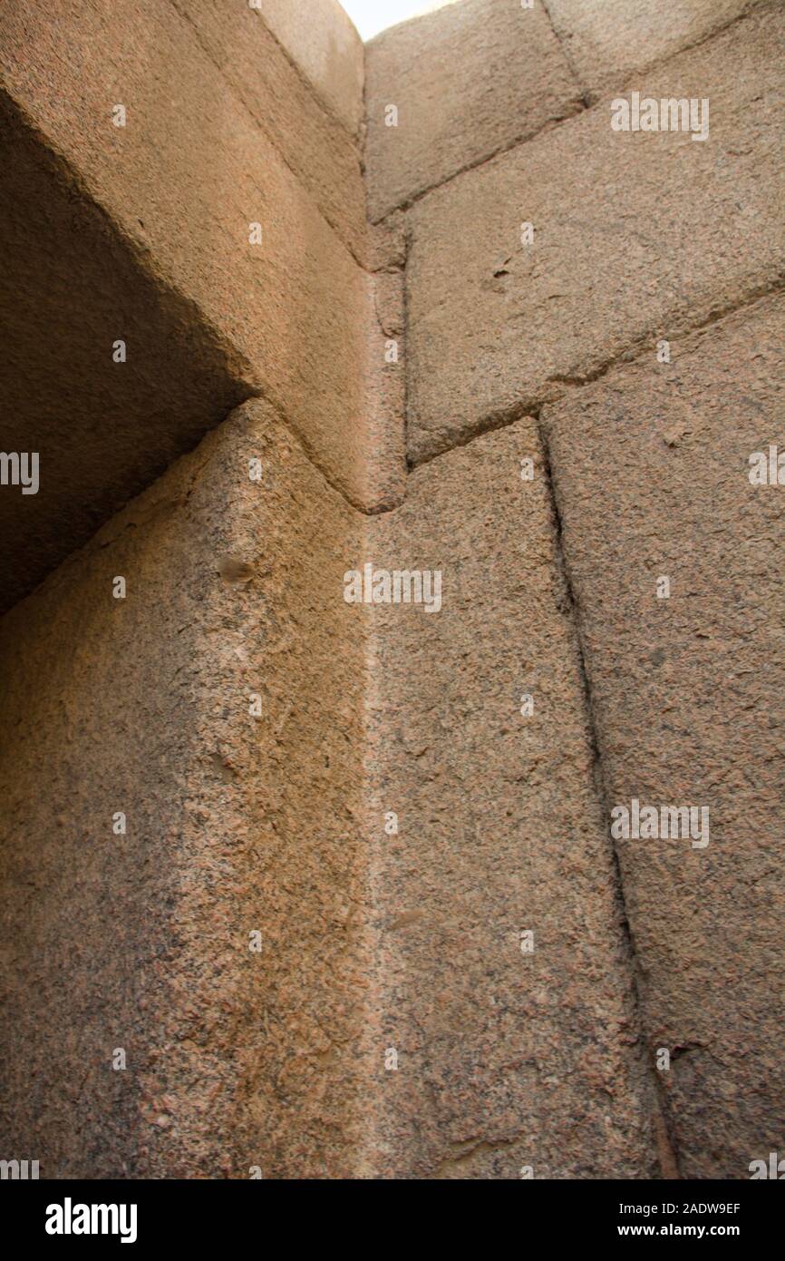 joints of stone blocks in the Egyptian pyramids Stock Photo - Alamy