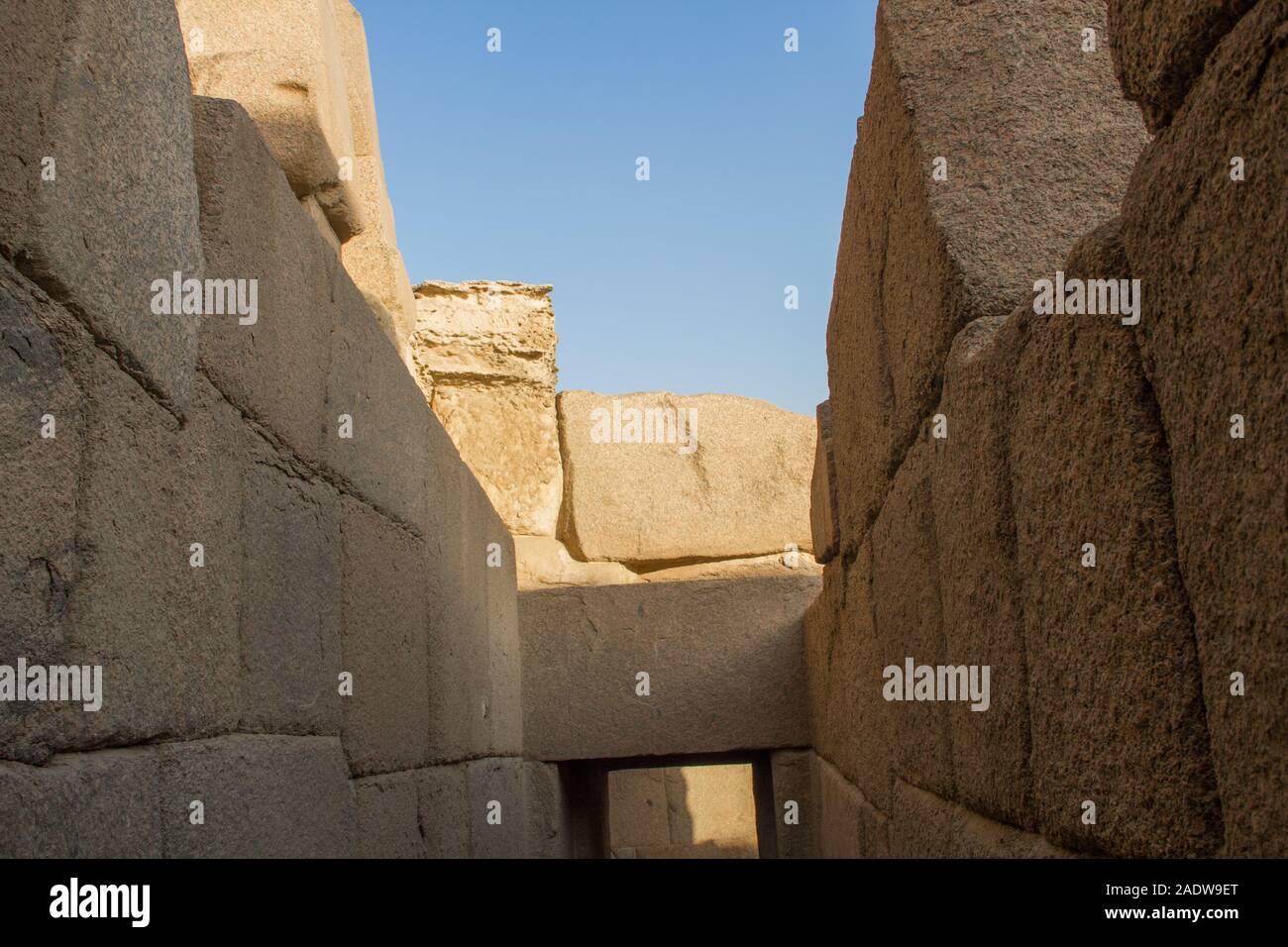 egyptian pyramid ruins stones of mystery built Stock Photo - Alamy
