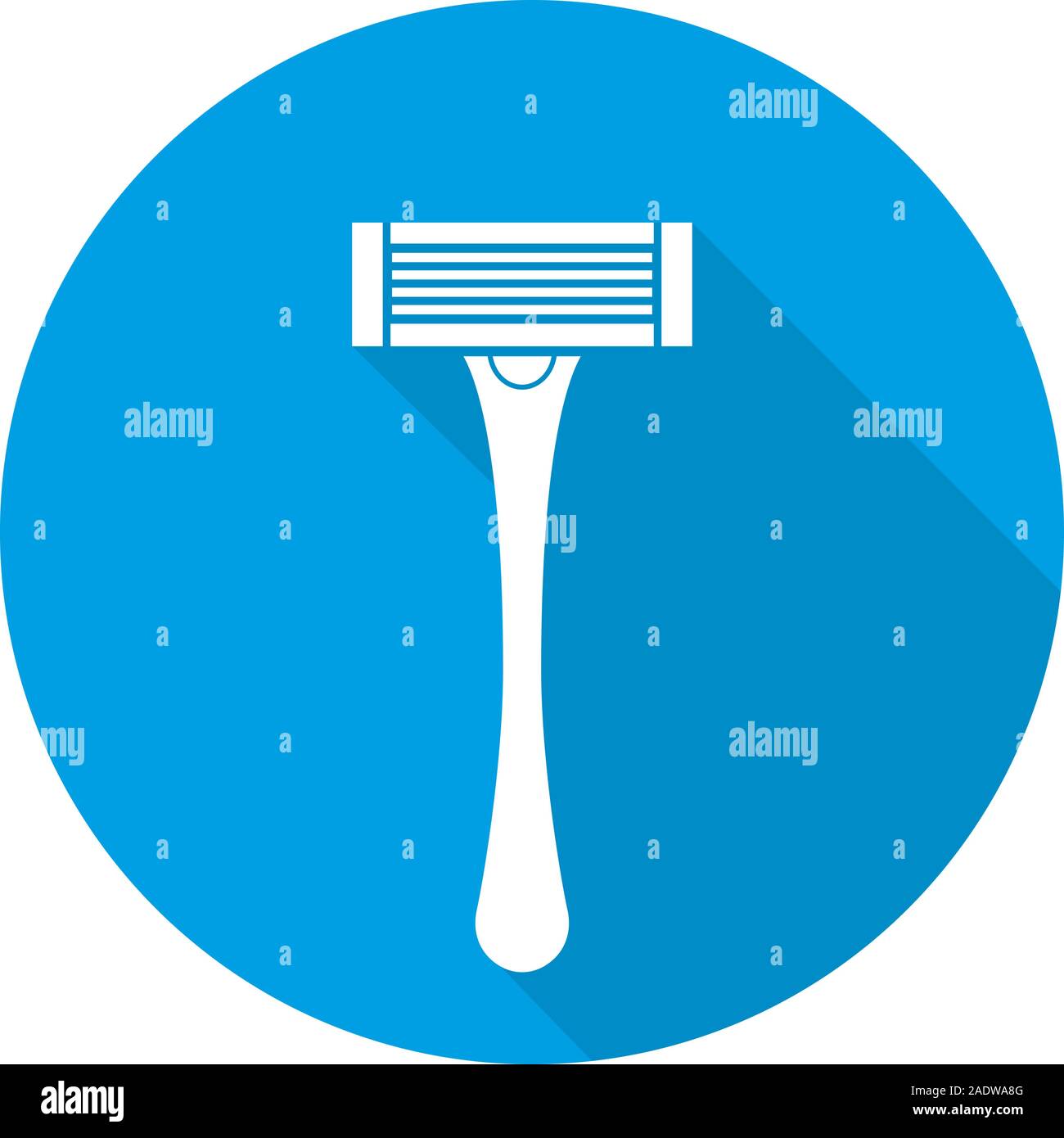 Shaver flat design long shadow icon. Shaving razor. Vector silhouette ...