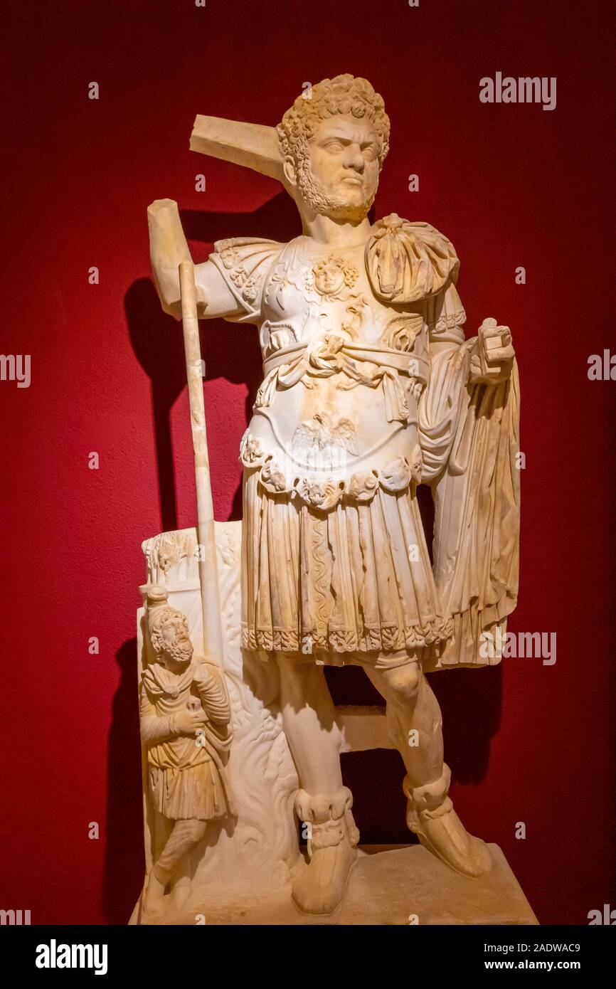 Statue of Emperor Caracalla, Antalya Archeological Museum, Antalya ...