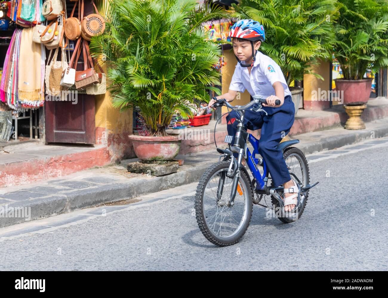 Boy on cycle hi-res stock photography and images - Alamy