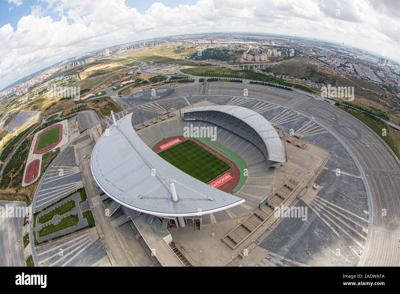 Istanbul, Turkey - June 10, 2013; Aerial view of Istanbul Olympic ...