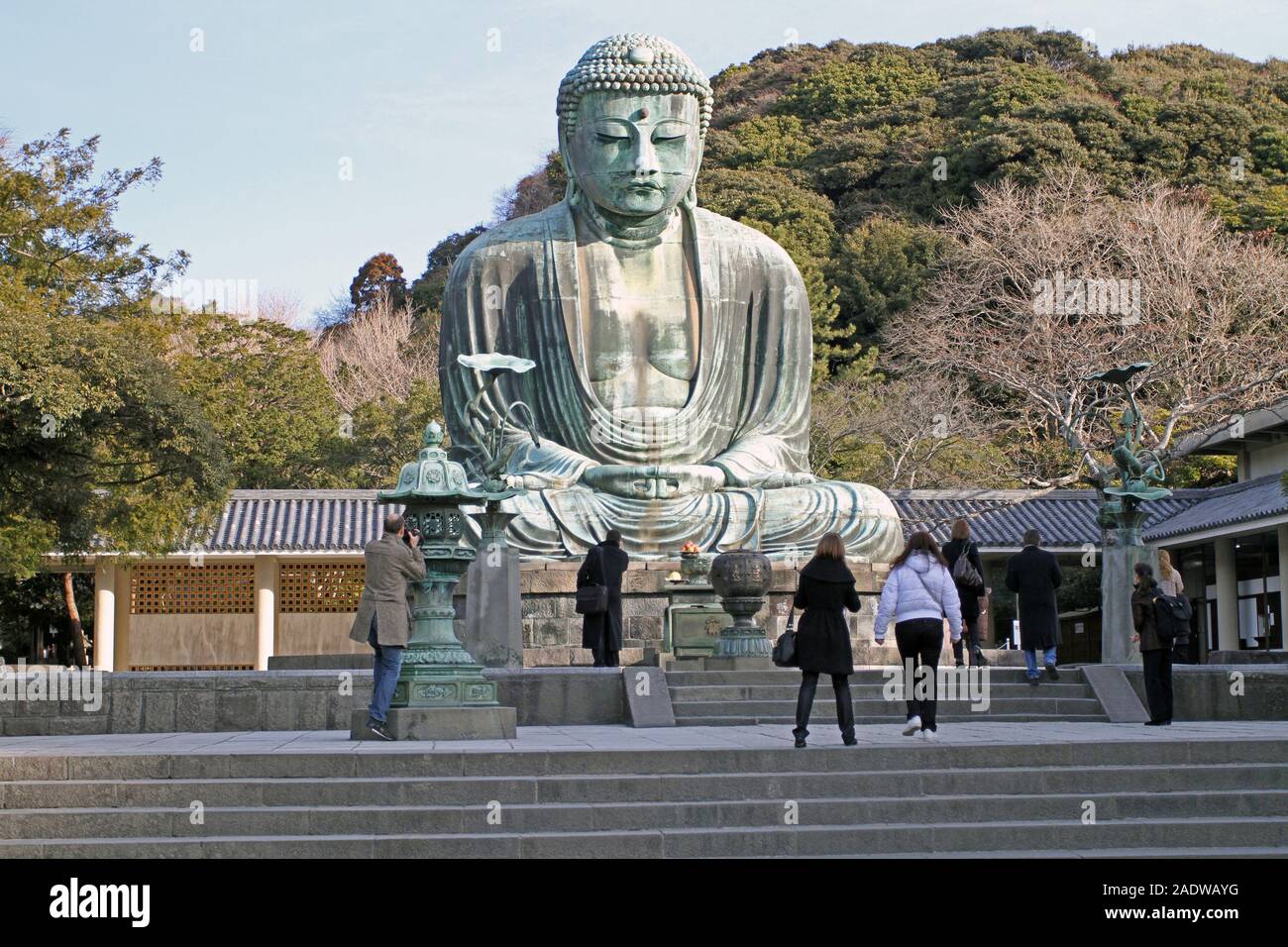 The Great Buddha of Kamakura, Japan. Kamakura Daibutsu Stock Photo - Alamy
