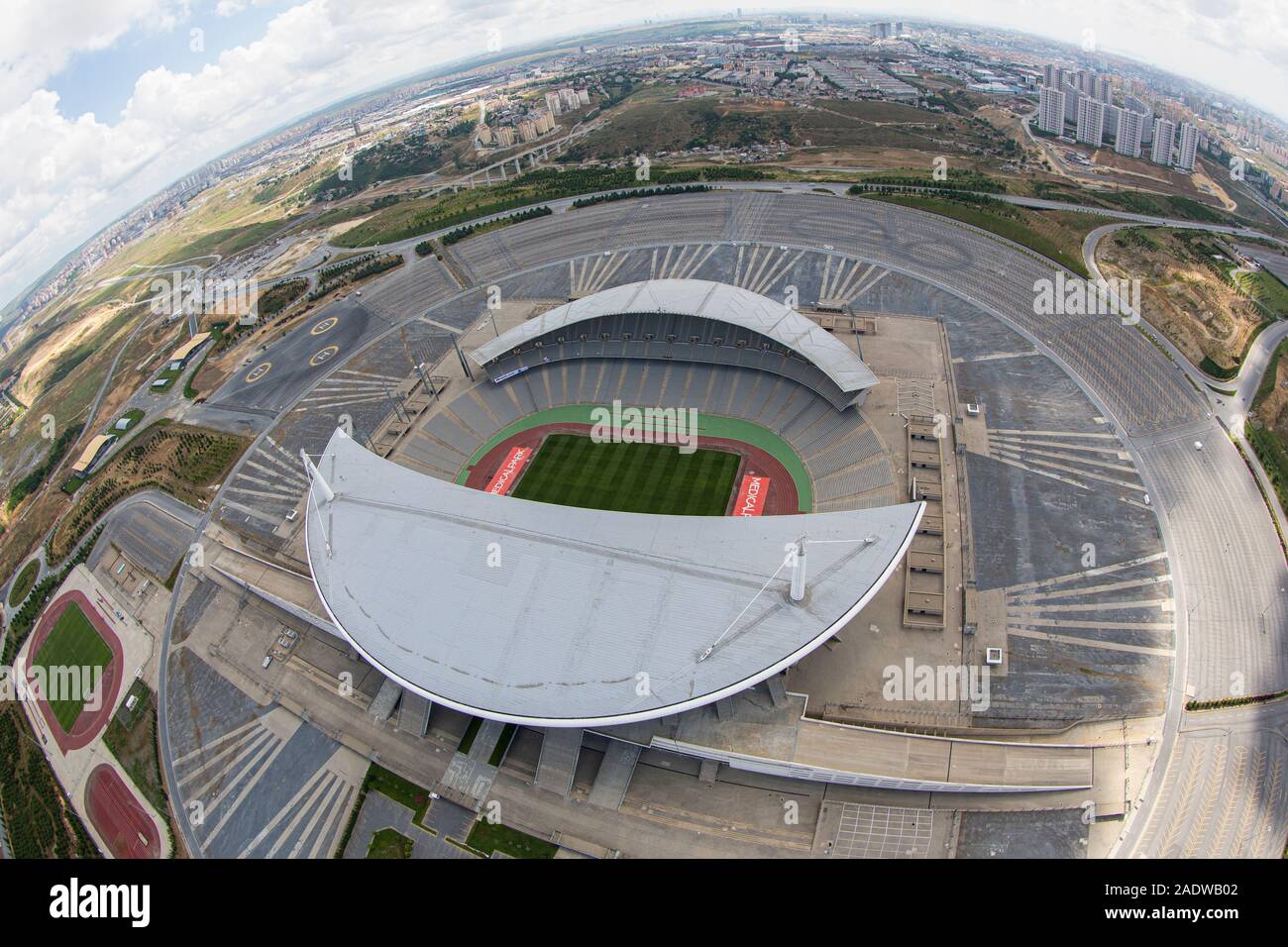 Istanbul, Turkey - June 10, 2013; Aerial view of Istanbul Olympic ...