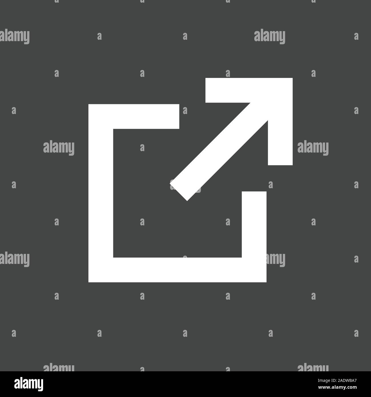 External Link Icon - Square and Arrow, pointing Stock Vector Image ...