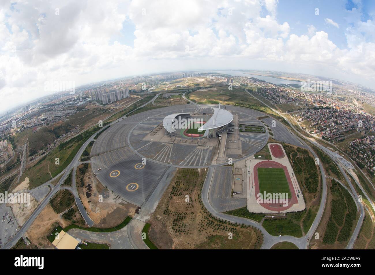 Istanbul, Turkey - June 10, 2013; Aerial view of Istanbul Olympic ...