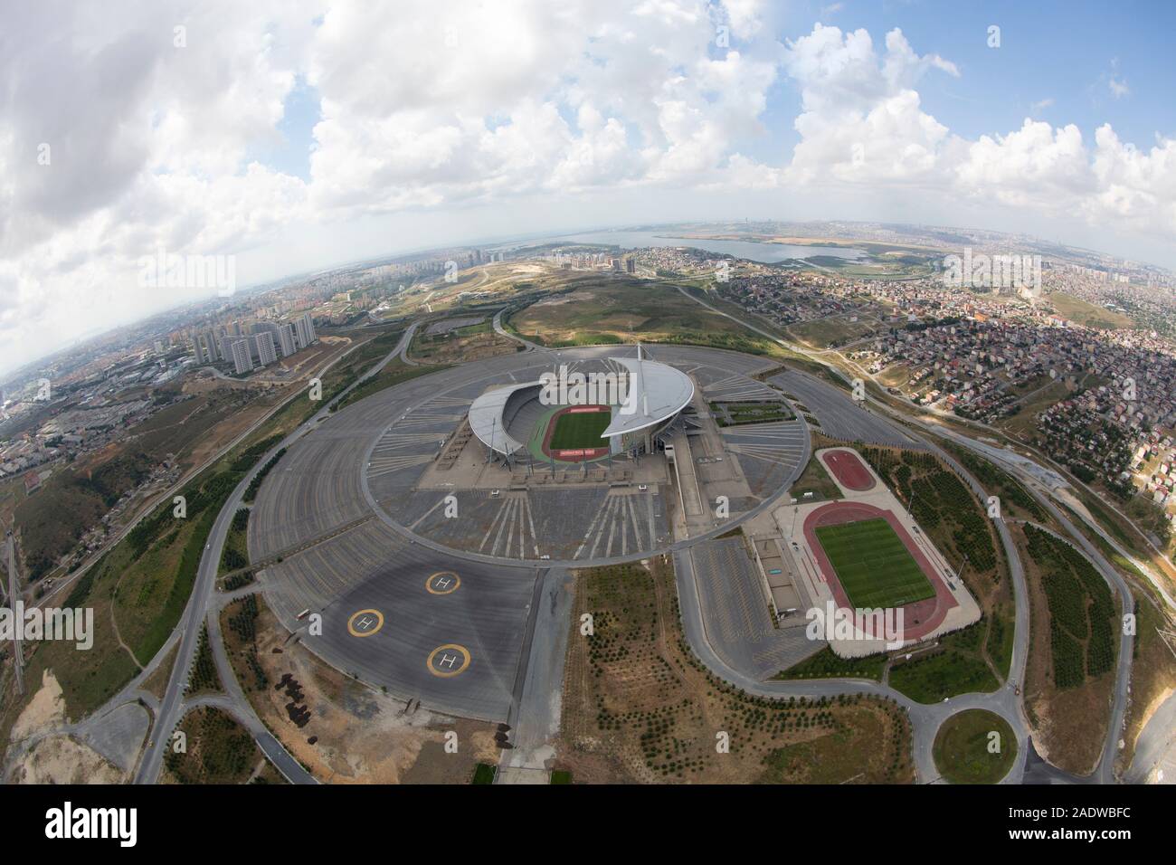 Istanbul, Turkey - June 10, 2013; Aerial view of Istanbul Olympic ...