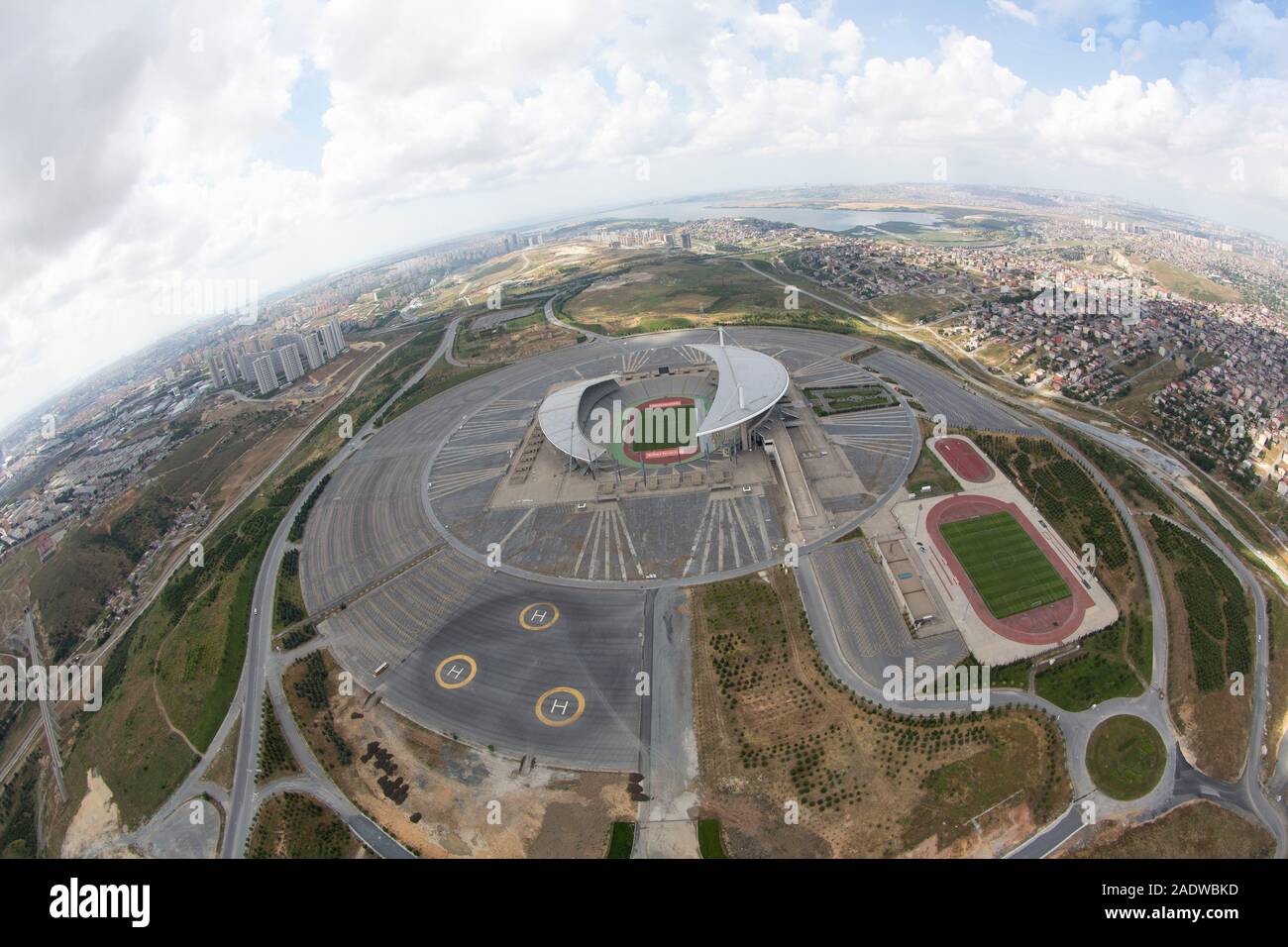 Istanbul, Turkey - June 10, 2013; Aerial view of Istanbul Olympic ...