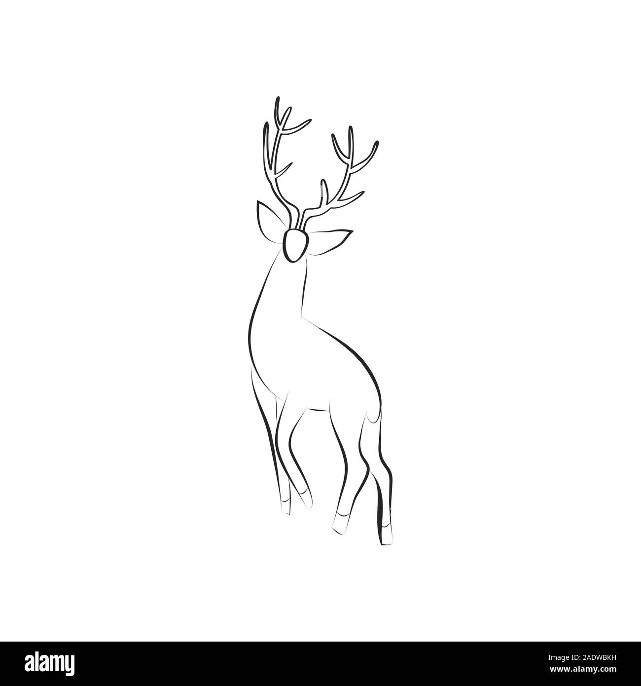 Strong stag Stock Vector Images - Alamy