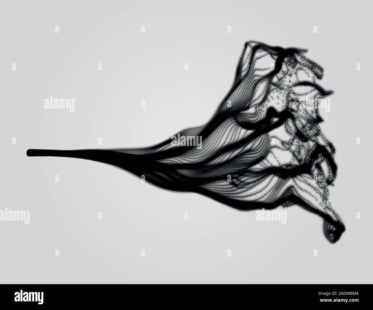 Water Splash Imitation. Array with Dynamic Emitted Particles. Abstract ...