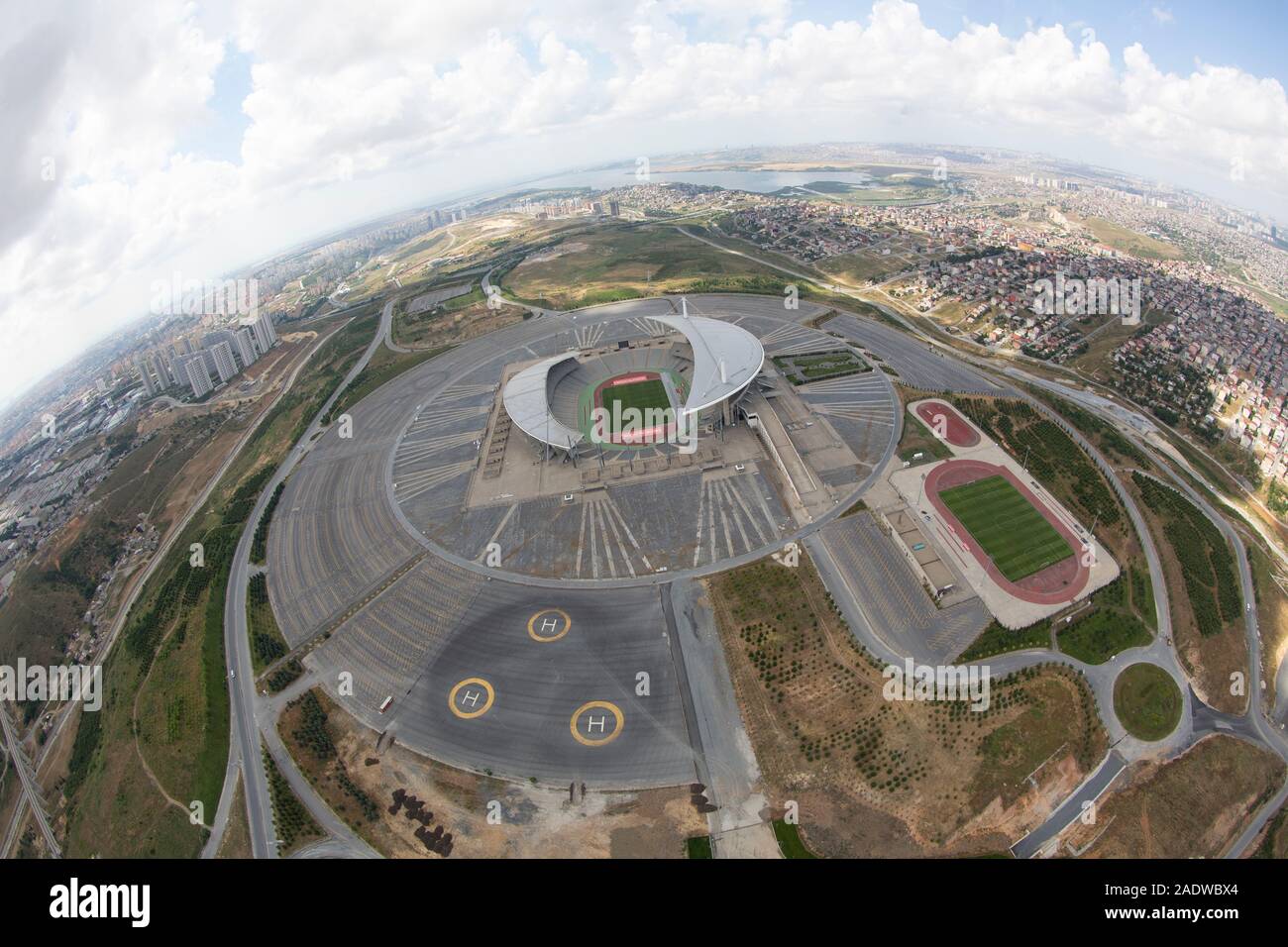 Istanbul, Turkey - June 10, 2013; Aerial view of Istanbul Olympic ...