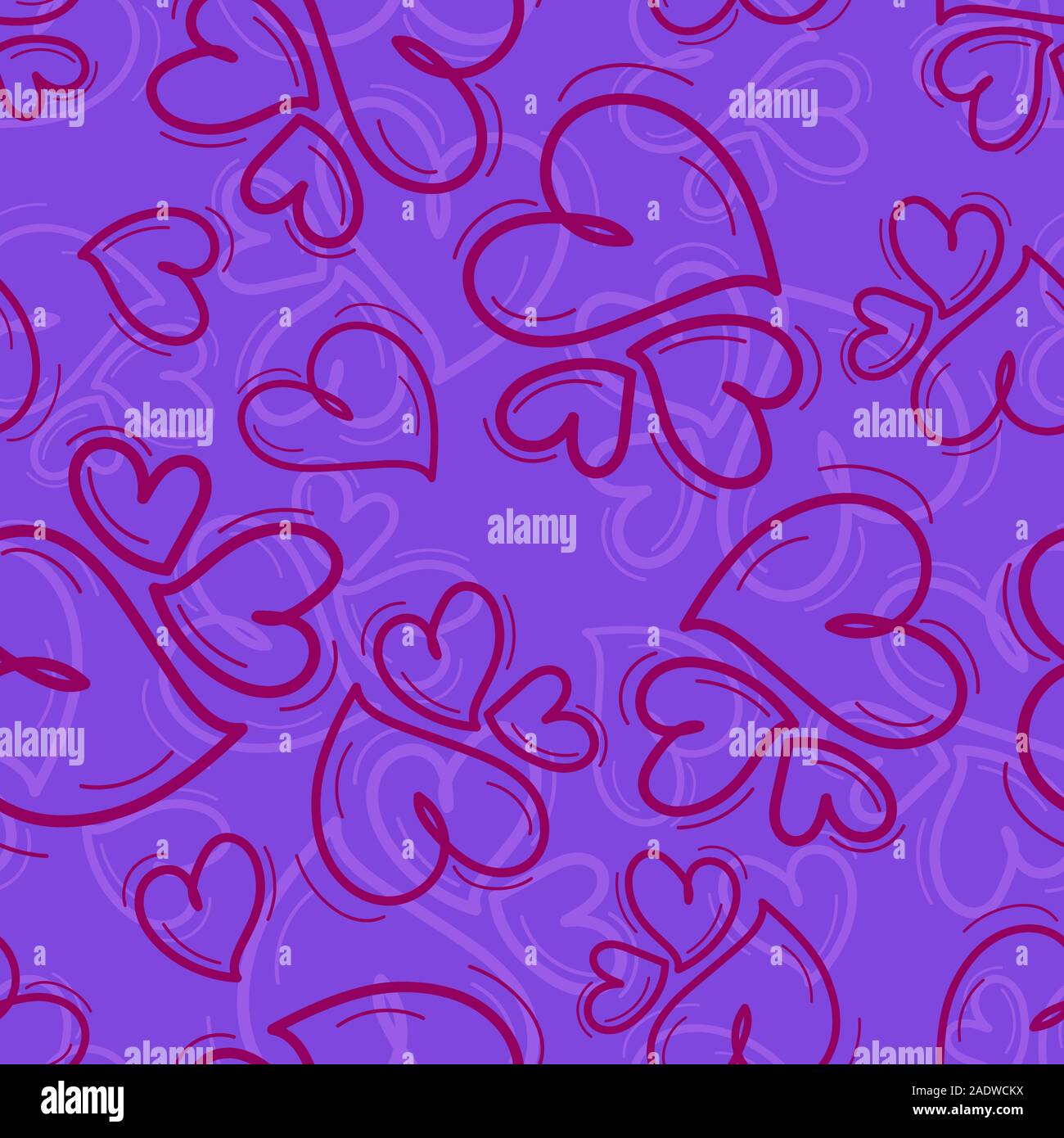 Seamless repeating pattern of different size hearts Stock Vector Image ...