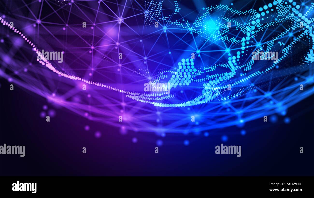 Connection lines Around Earth Globe. Background with Light Effect ...