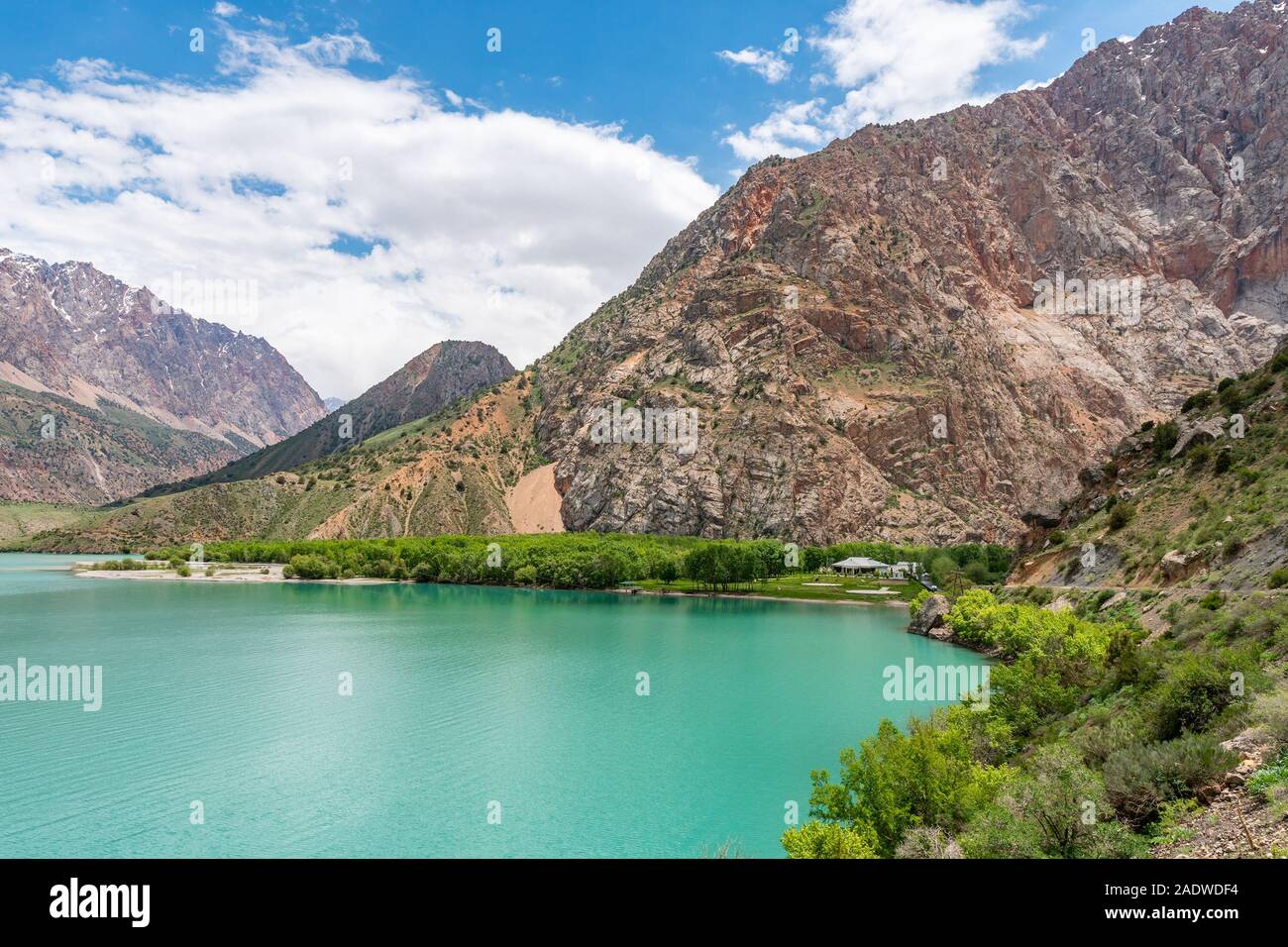Sughd Iskanderkul Lake Breathtaking Picturesque View with and Snow ...