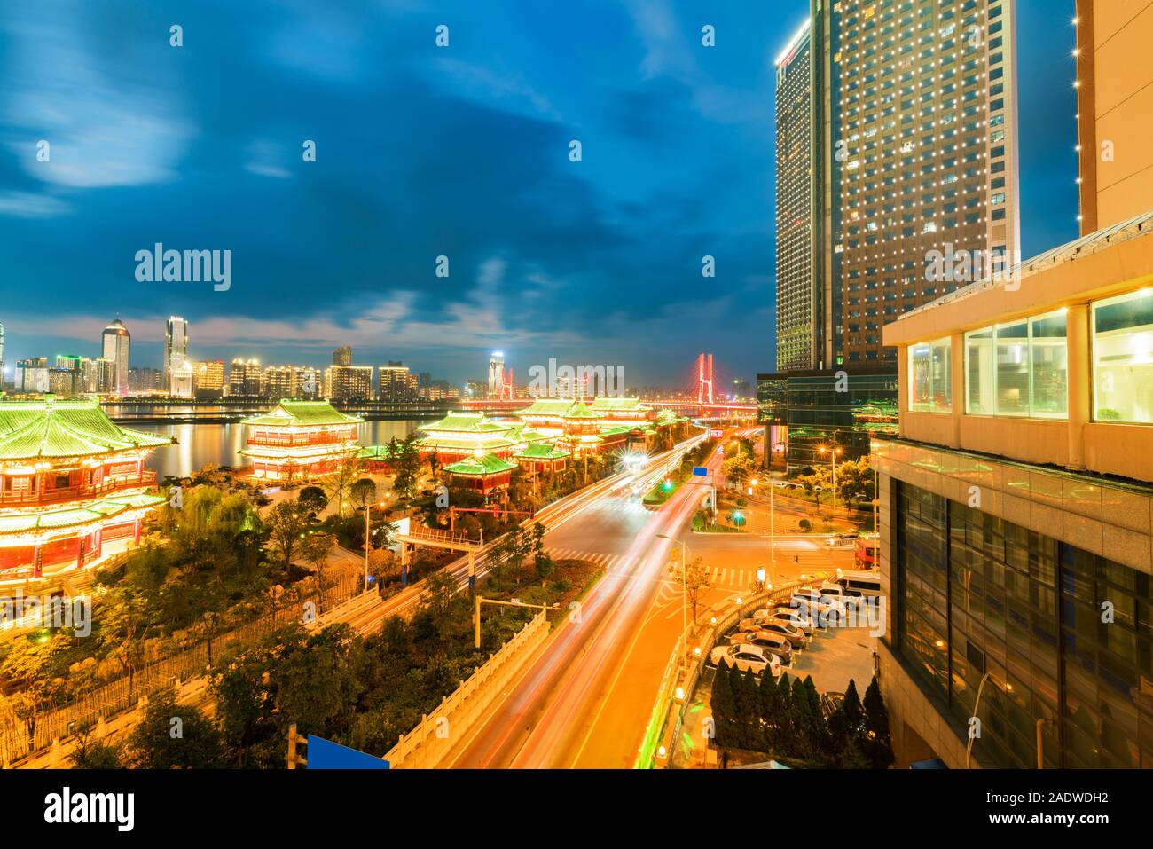 nanchang tengwang pavilion at night ,is one of chinese famous ancient ...