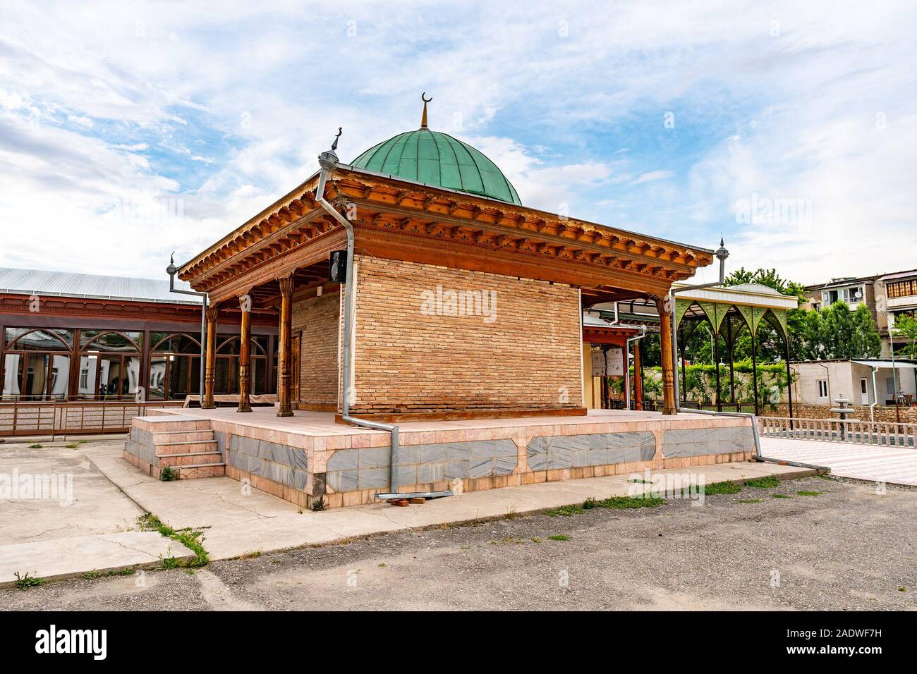 Istaravshan Hazrati Shoh Mosque Picturesque View of Mausoleum on a ...