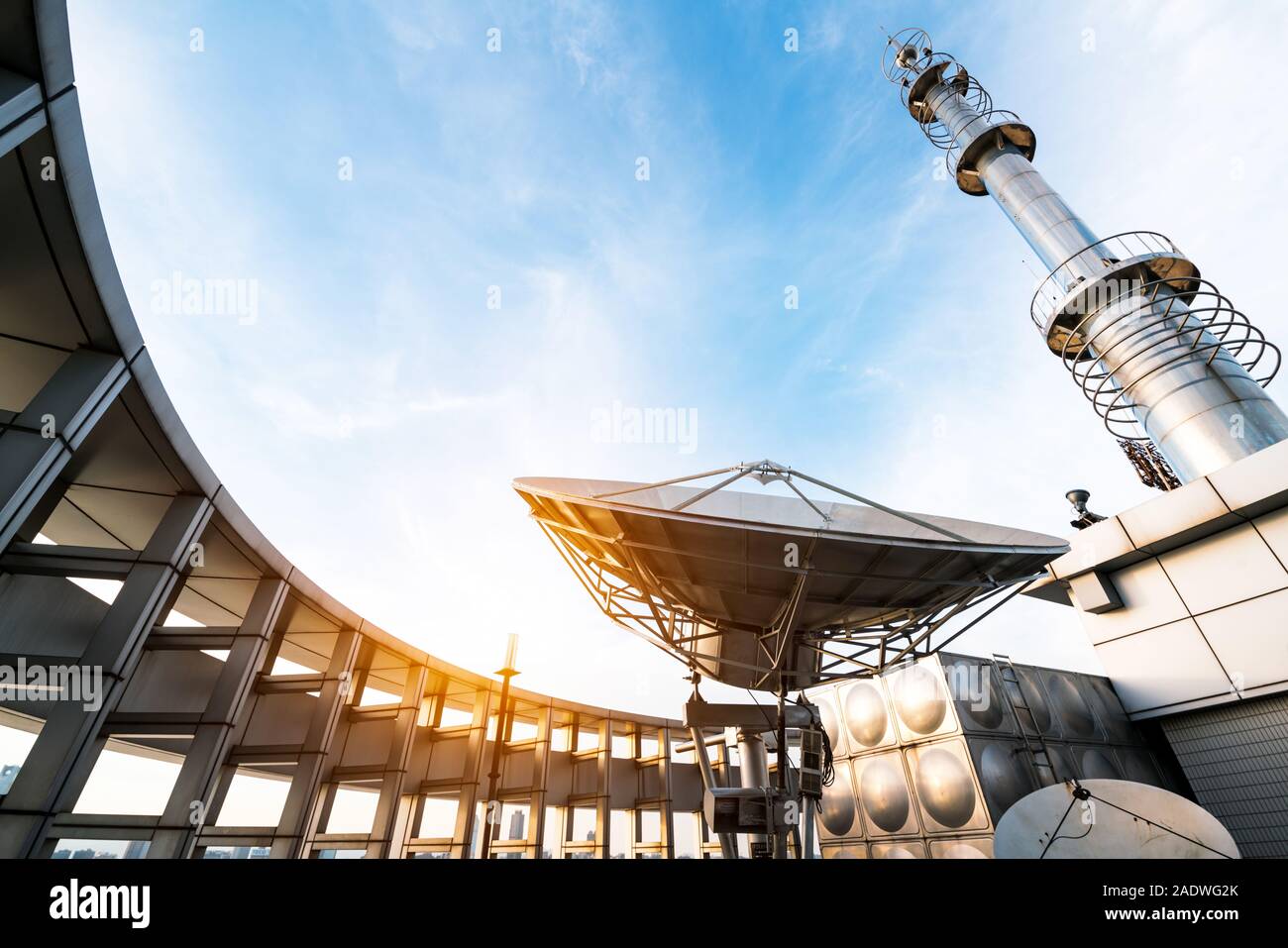 picture of parabolic satellite dish space technology receivers Stock ...