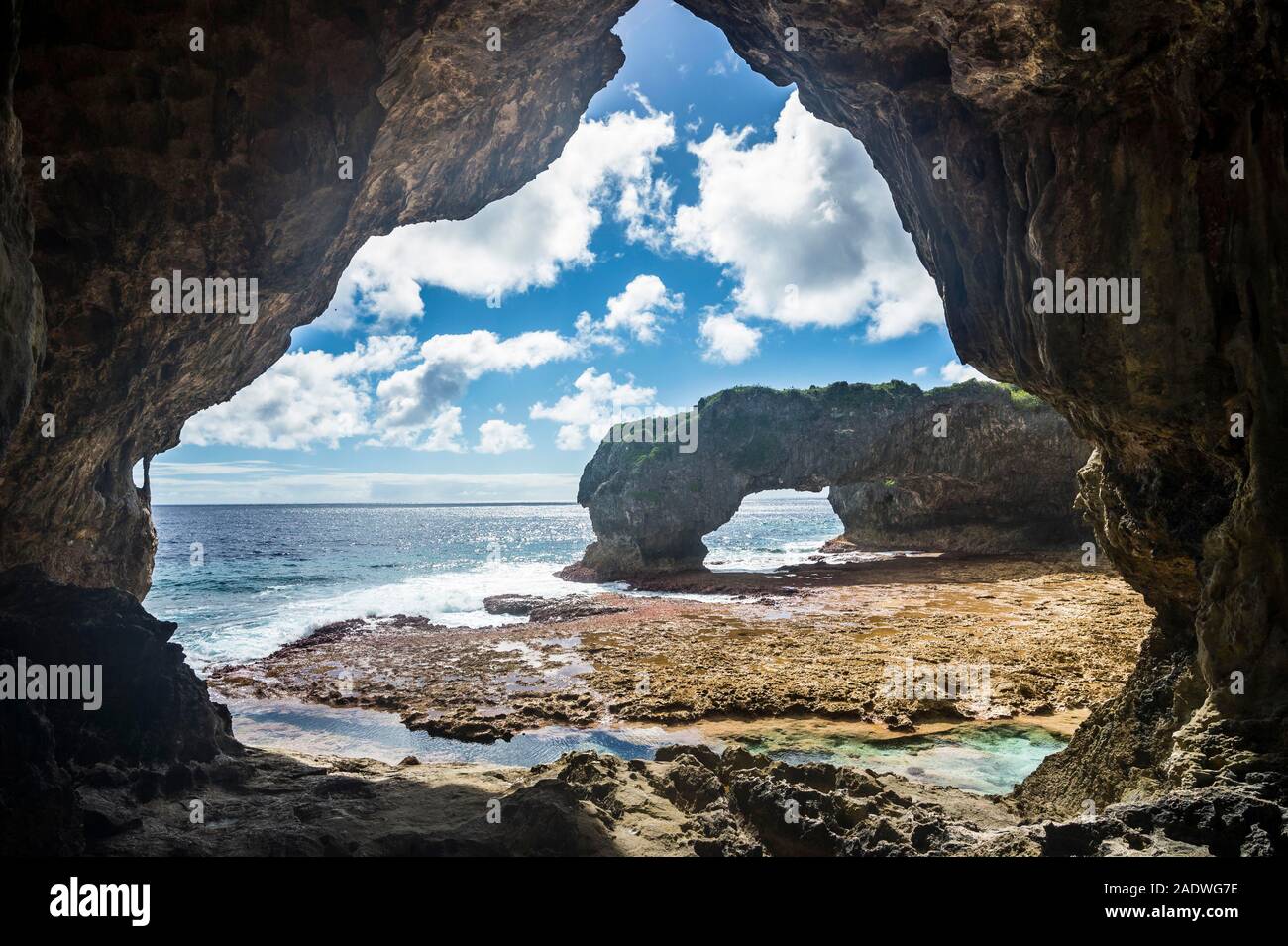 Talava Arches, rock arches, South Pacific, Niue Stock Photo - Alamy