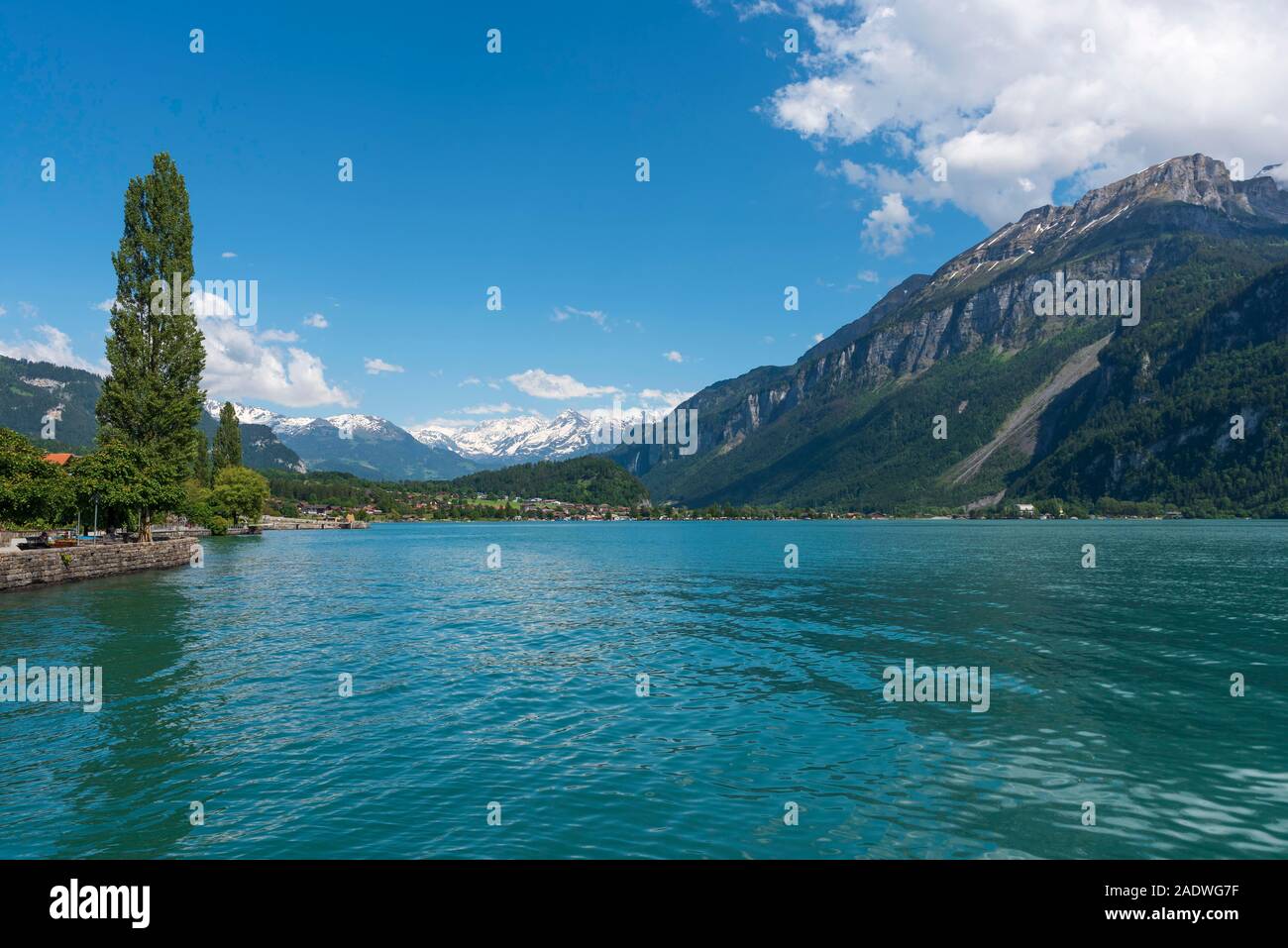 Lake Brienz, Brienz, Bernese Oberland, Canton Bern, Switzerland Stock ...