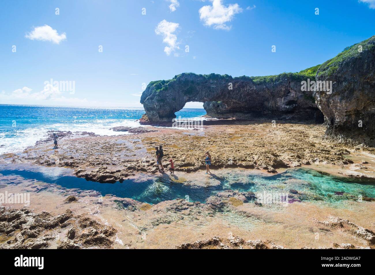 Talava Arches, rock arches, South Pacific, Niue Stock Photo - Alamy