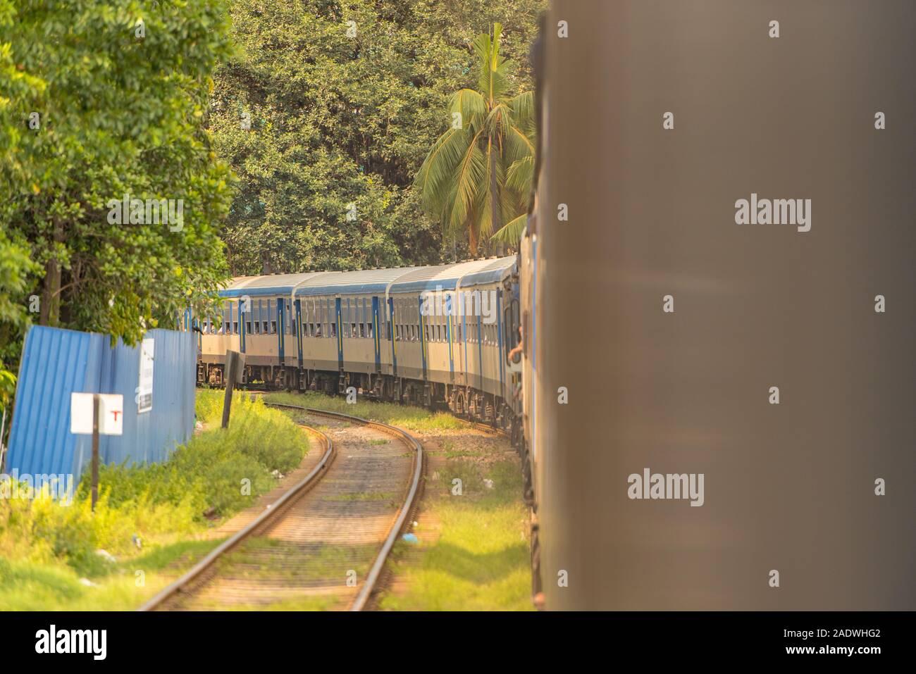 Images from the Interior of the second category train car in Sri Lanka ...
