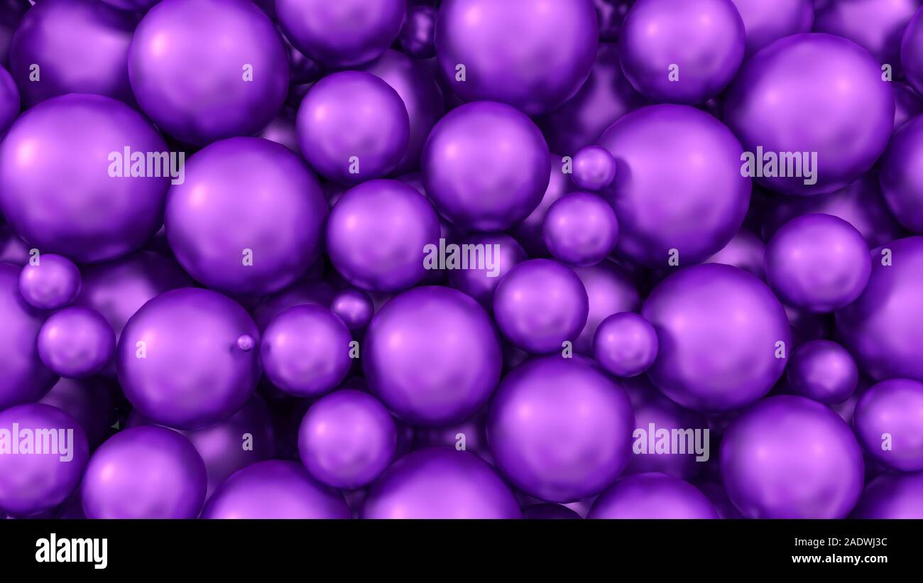 Abstract 3d background with purple balls. 3d rendering, 3d illustration ...