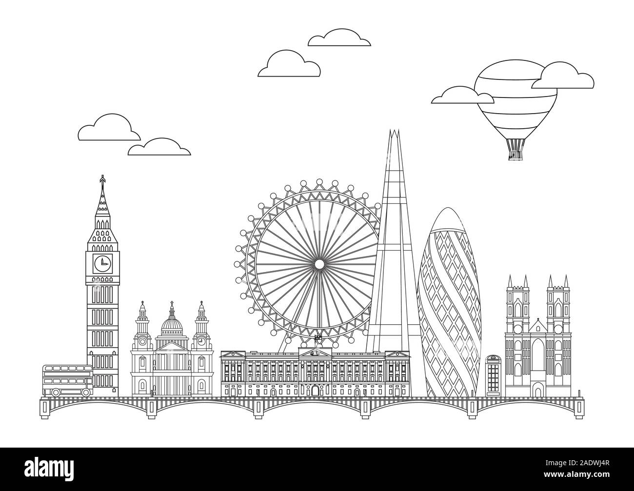 London Skyline Outline High Resolution Stock Photography and Images - Alamy