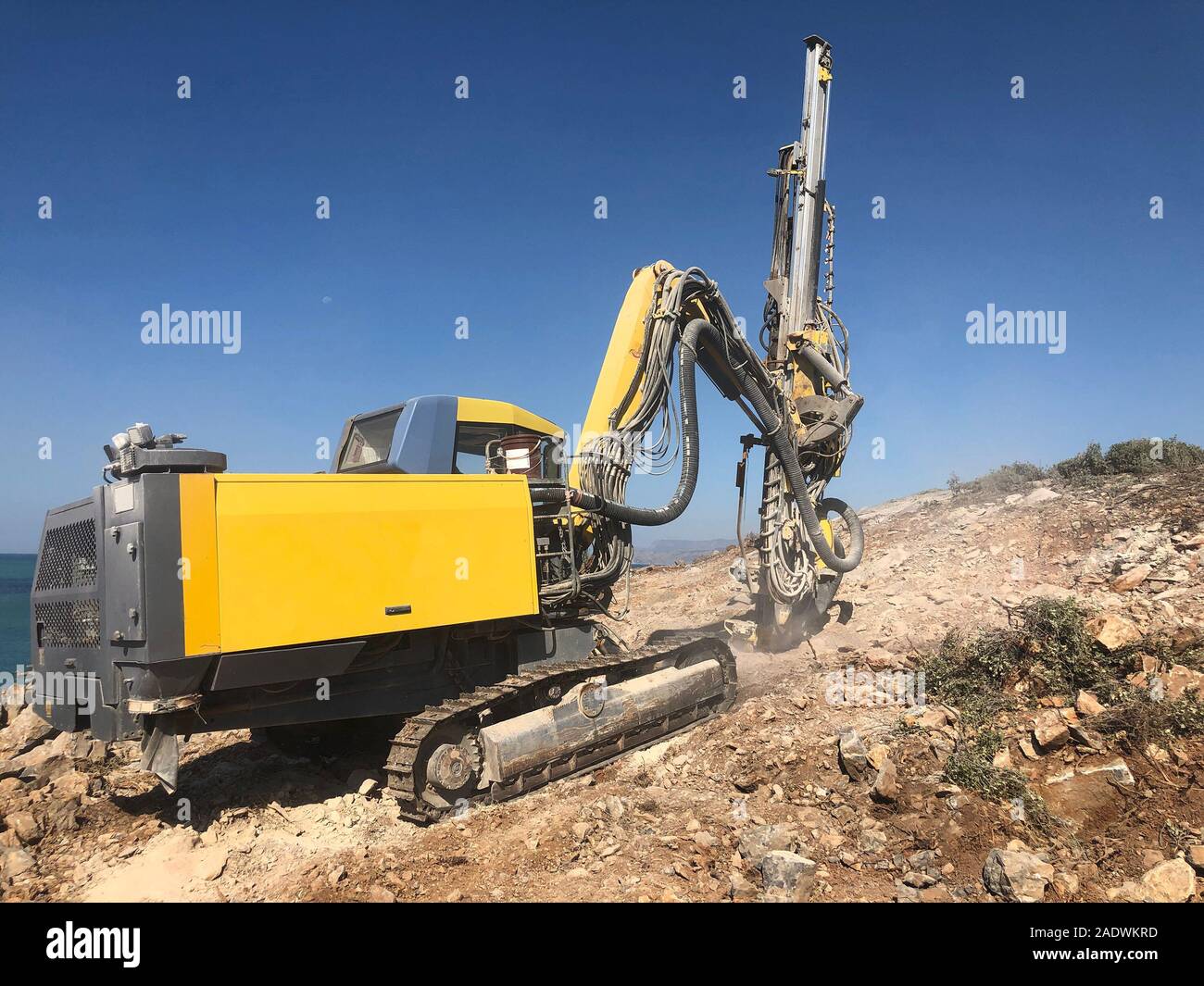 Drilling blast holes hi-res stock photography and images - Alamy