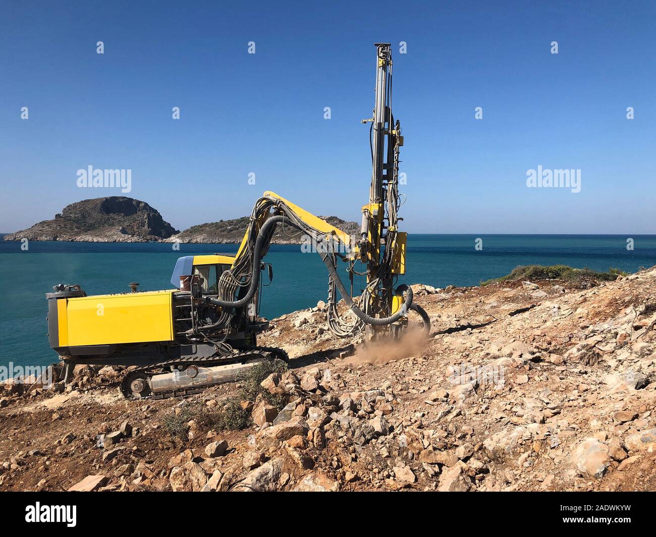 Drilling blast holes hi-res stock photography and images - Alamy