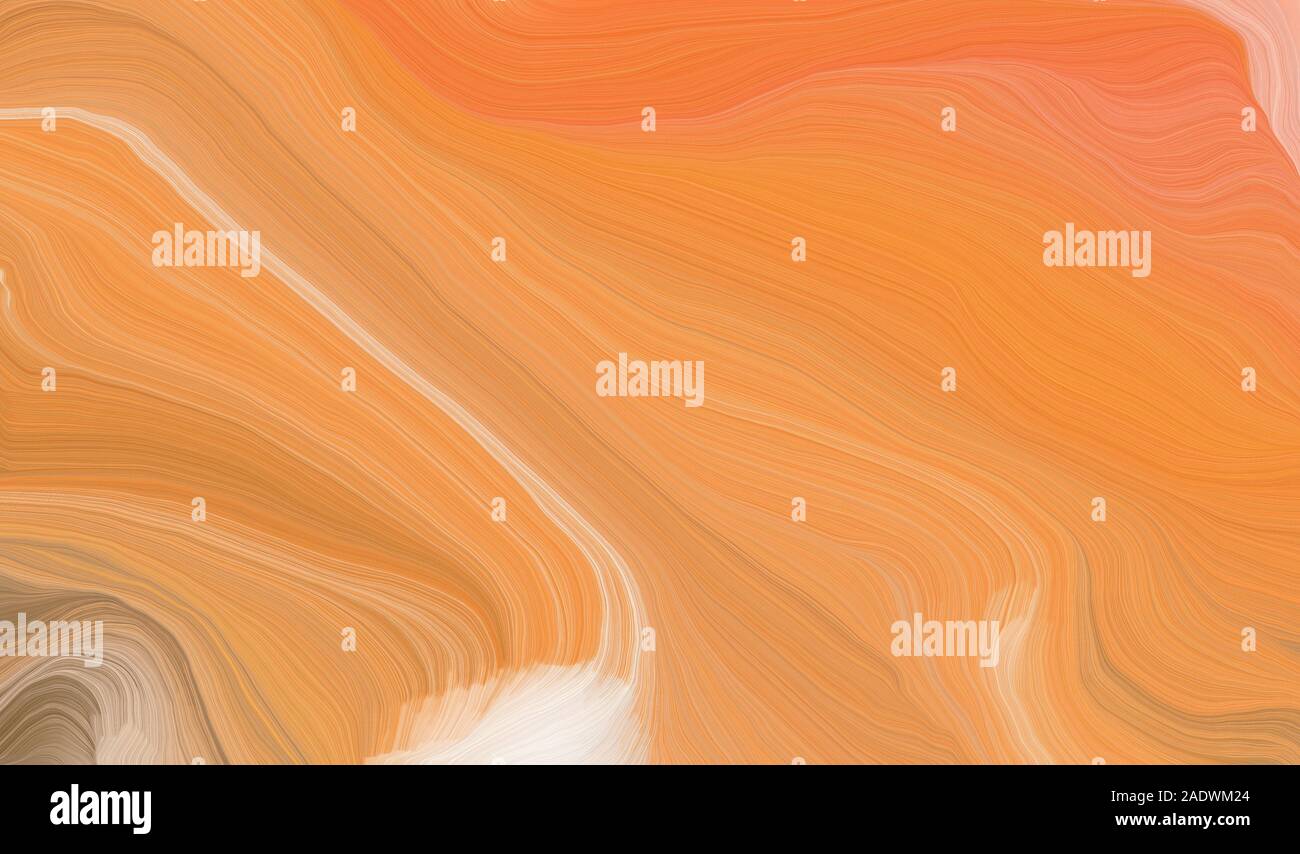 smooth swirl waves background illustration with sandy brown, wheat and ...