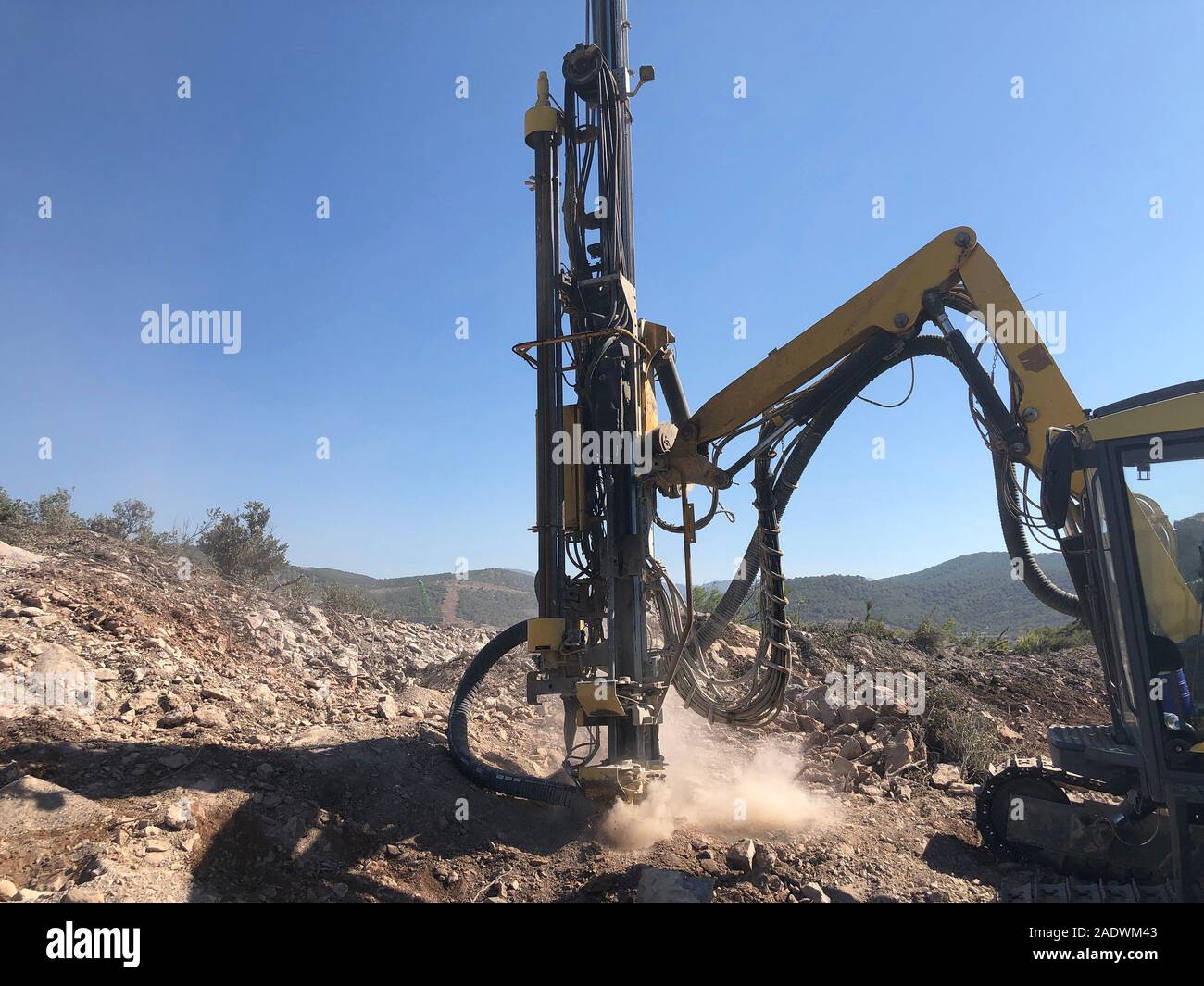 Drilling blast holes hi-res stock photography and images - Alamy