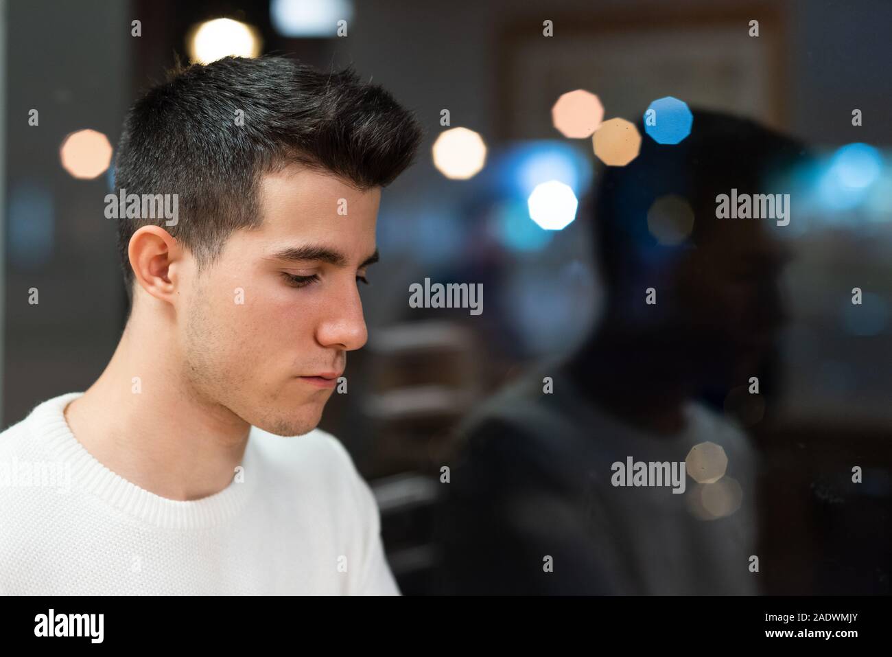 Male model serious profile hi-res stock photography and images - Alamy