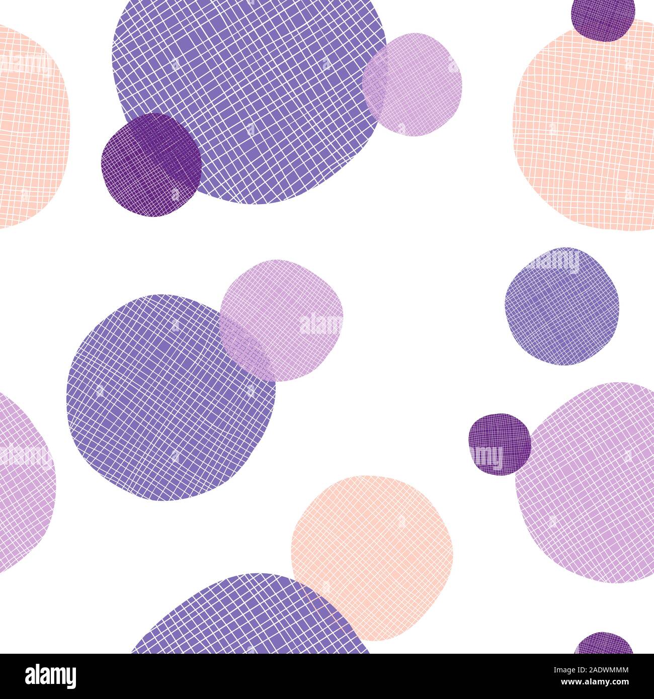 Abstract round shape with textile effect. Seamless pattern repeatable ...