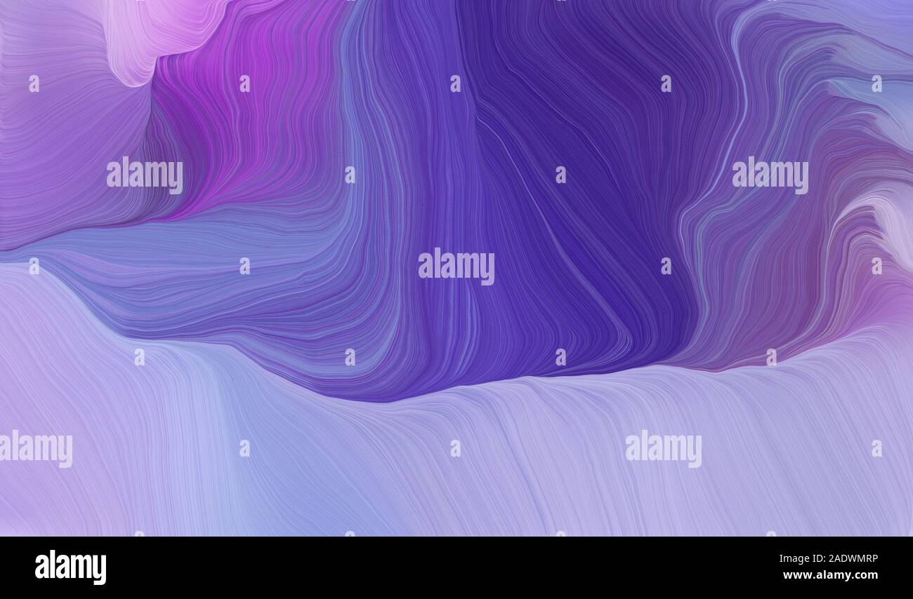 contemporary waves design with slate blue, light pastel purple and dark ...