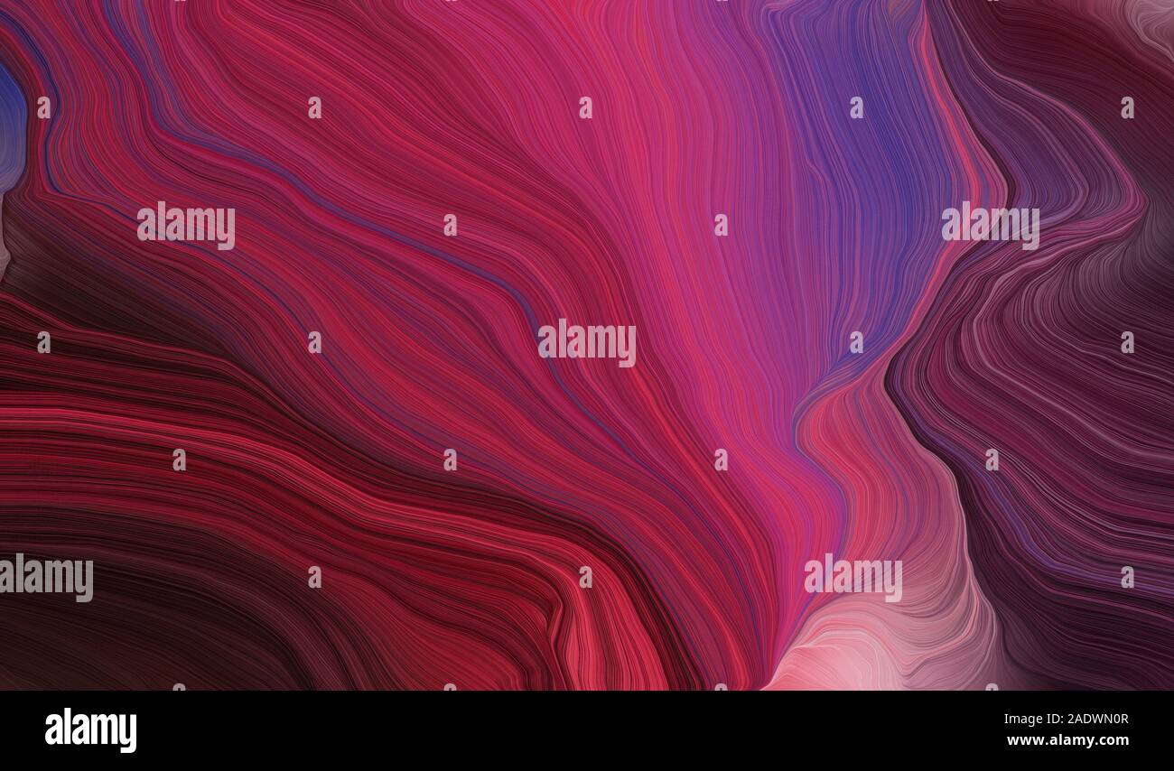 modern soft curvy waves background illustration with dark moderate pink ...