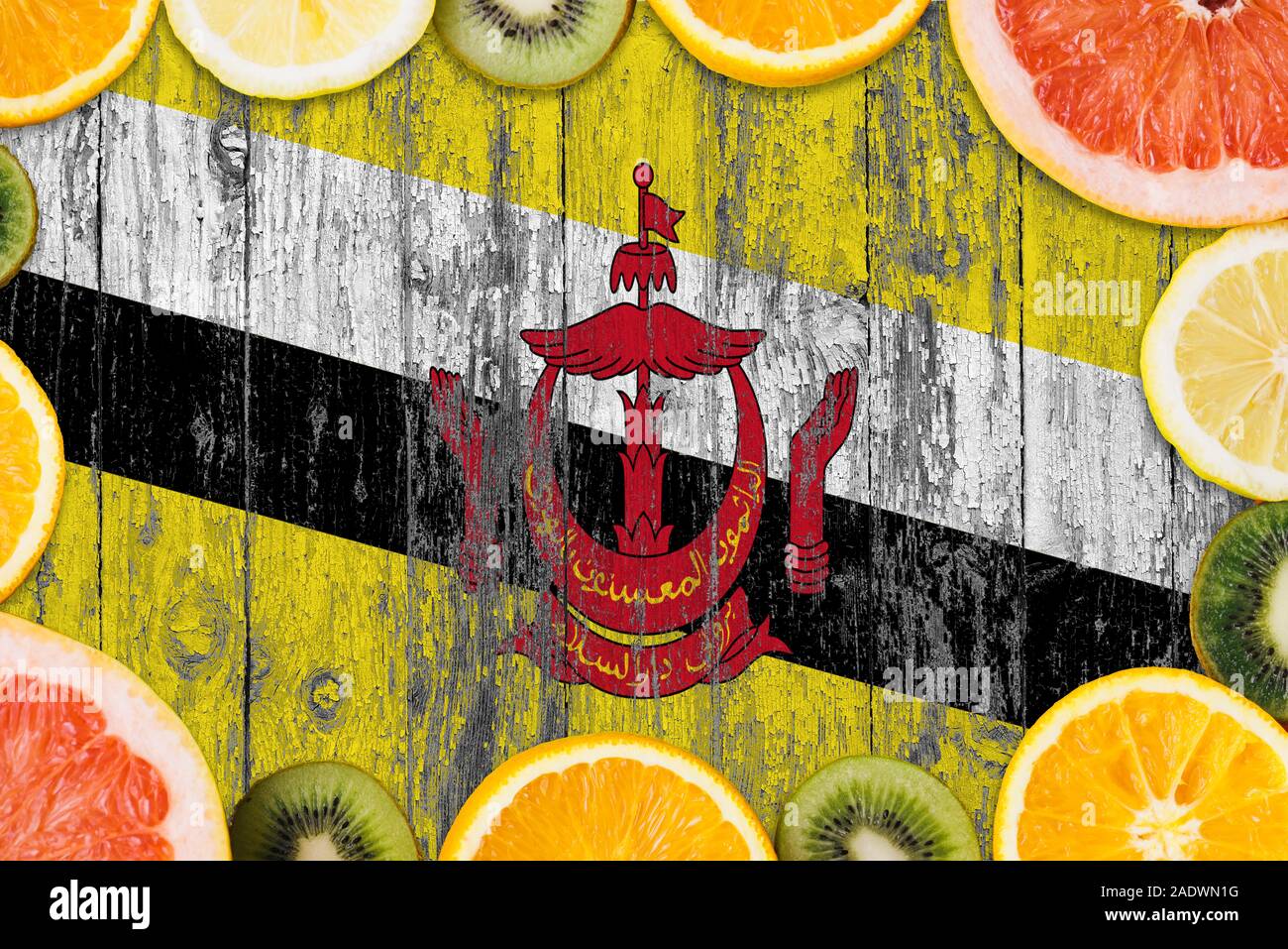 Brunei food concept. Fresh fruits from traditional gardens. Cooking ...