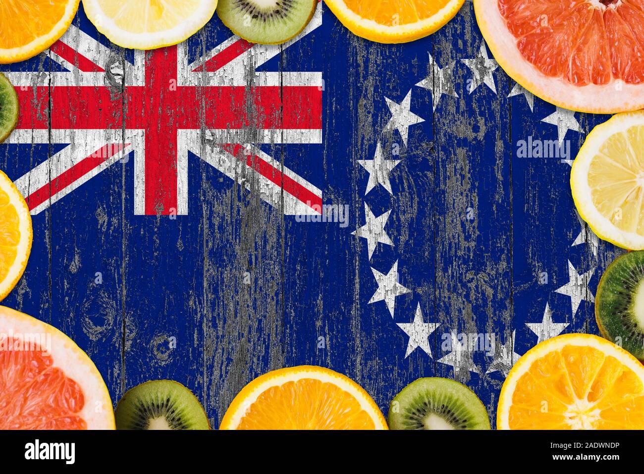 Cook Islands food concept. Fresh fruits from traditional gardens ...