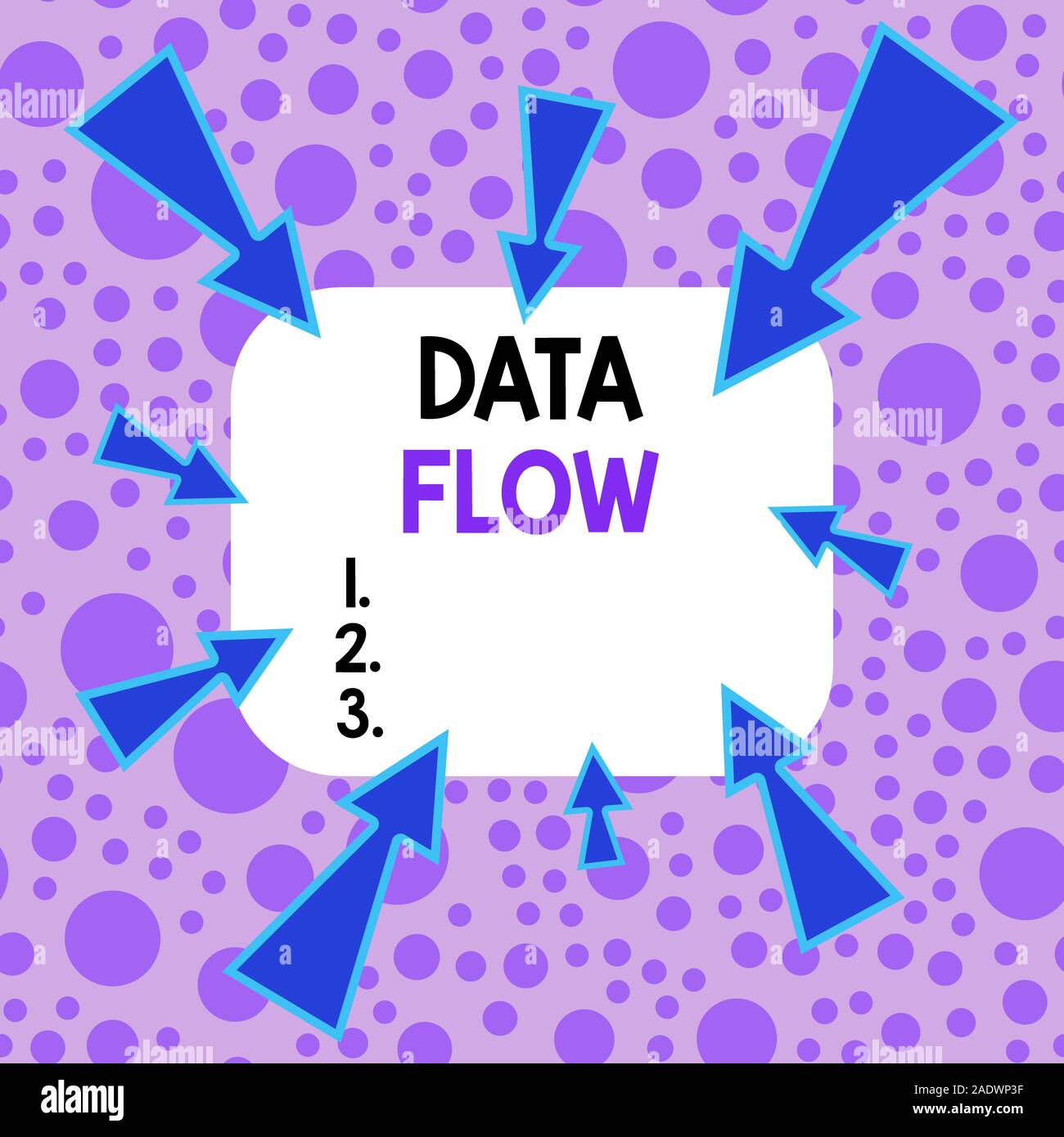 Handwriting text Data Flow. Conceptual photo the movement of data through a system comprised of ...