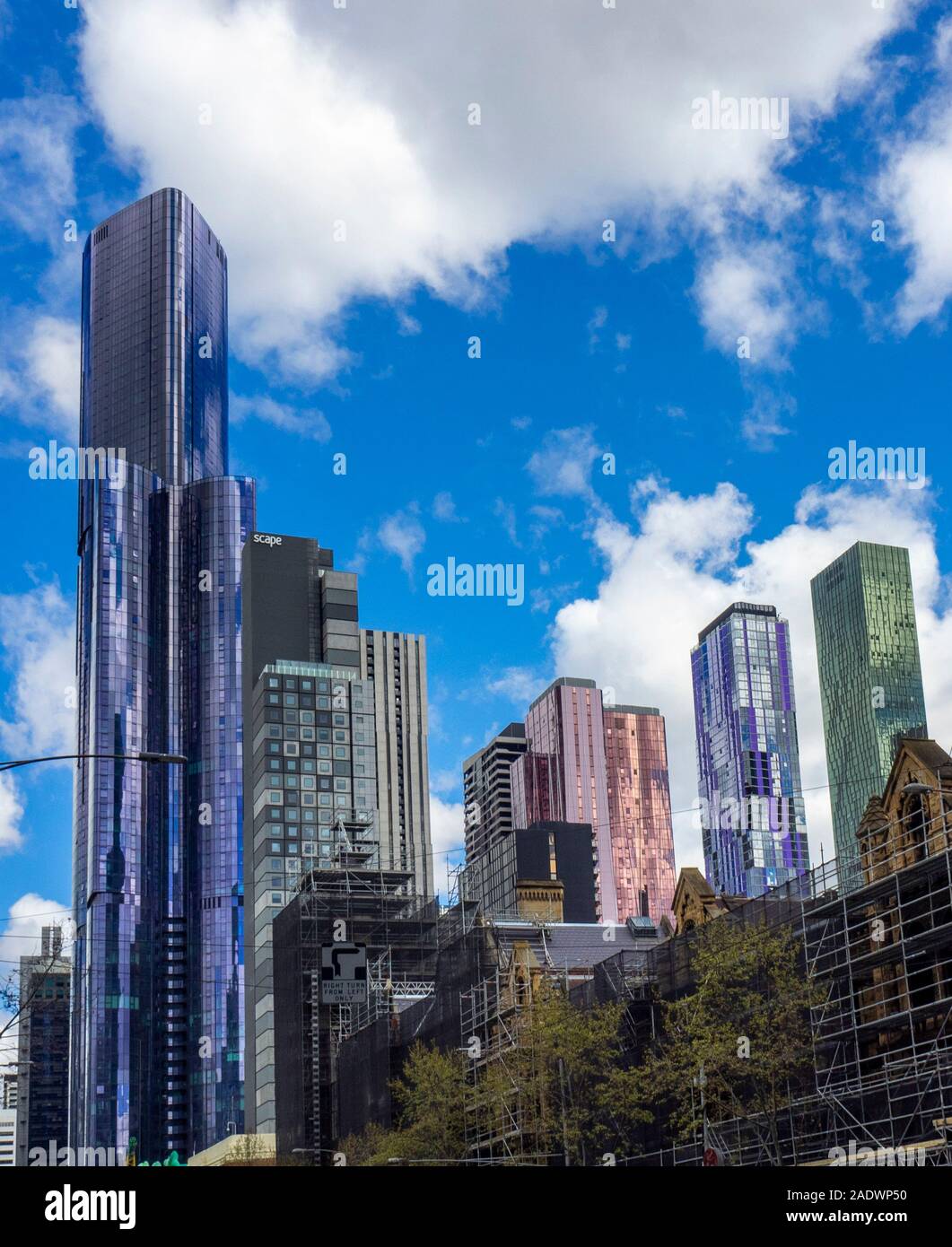 Residential apartment towers and skyscrapers in Melbourne Victoria ...